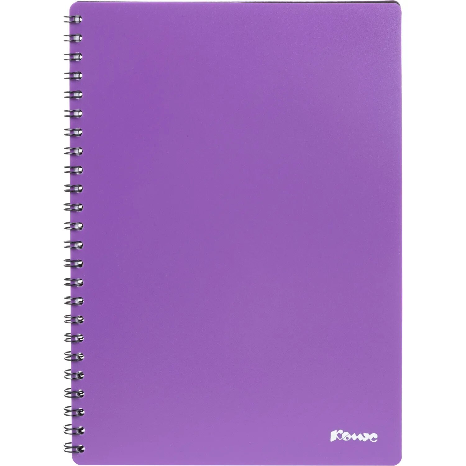 Бизнес-тетрадь Комус А5 60л, кл, обл. пластик, спираль, фиолет. Classic