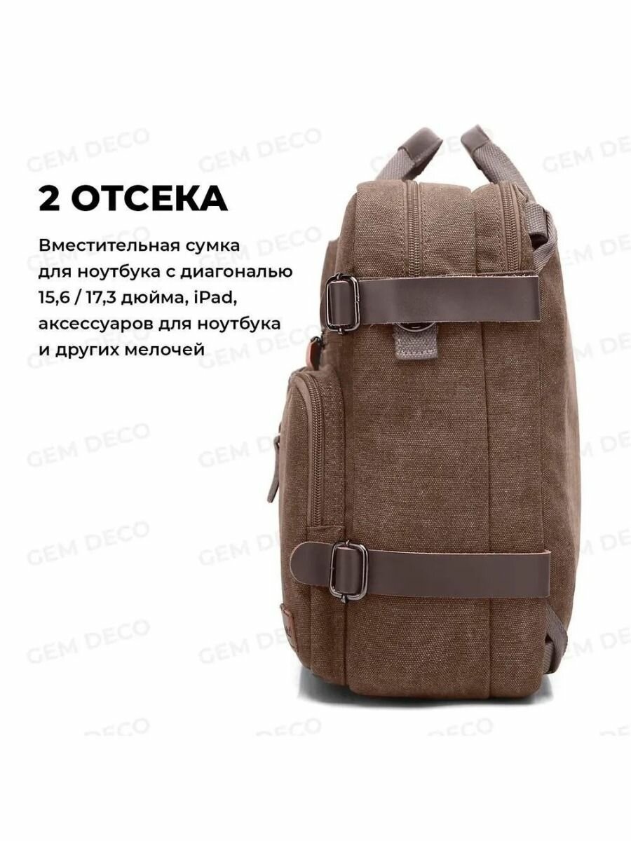 Сумка для ноутбука 15.6" регулируемый ремень антикражная защита — фото 1