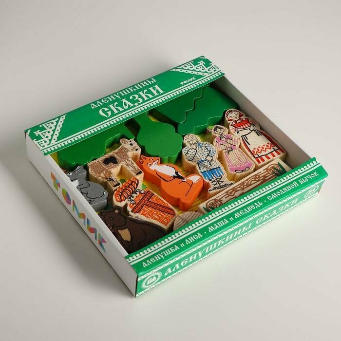 Конструктор Томик "Аленушкины Сказки", деревянный, 24 детали, для детей от 3 лет