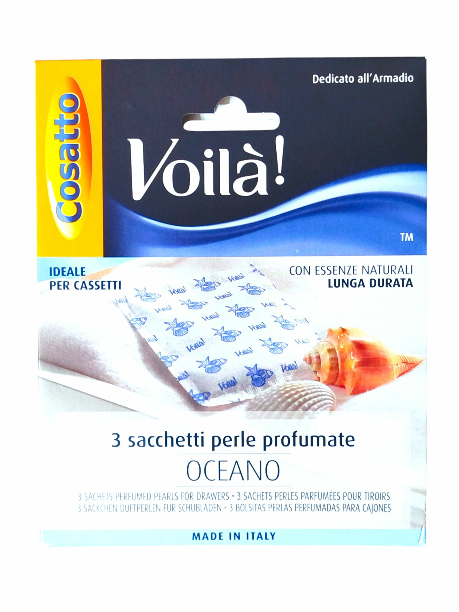 Ароматный жемчуг для шкафа "Океан" Cosatto, твердый, белый, аромат океана