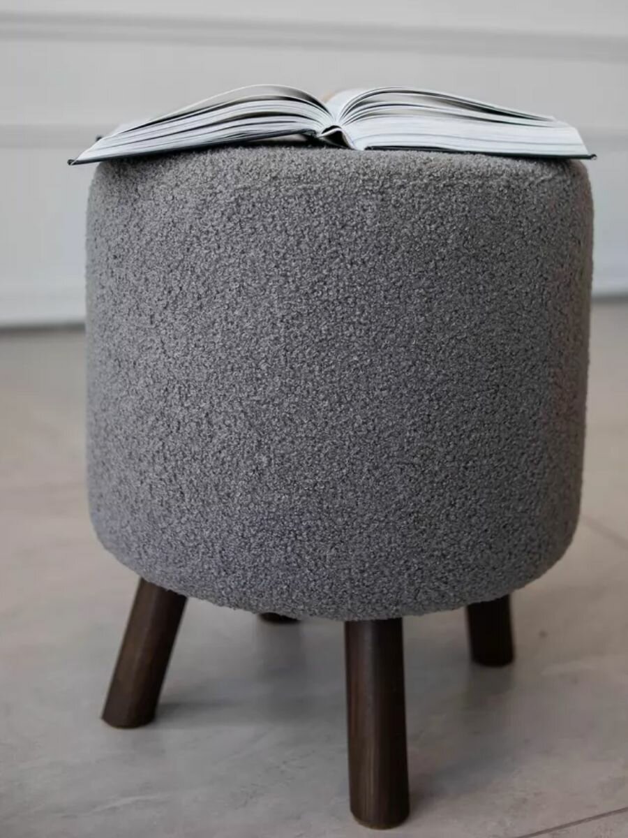 Пуфик в прихожую со съемным чехлом букле