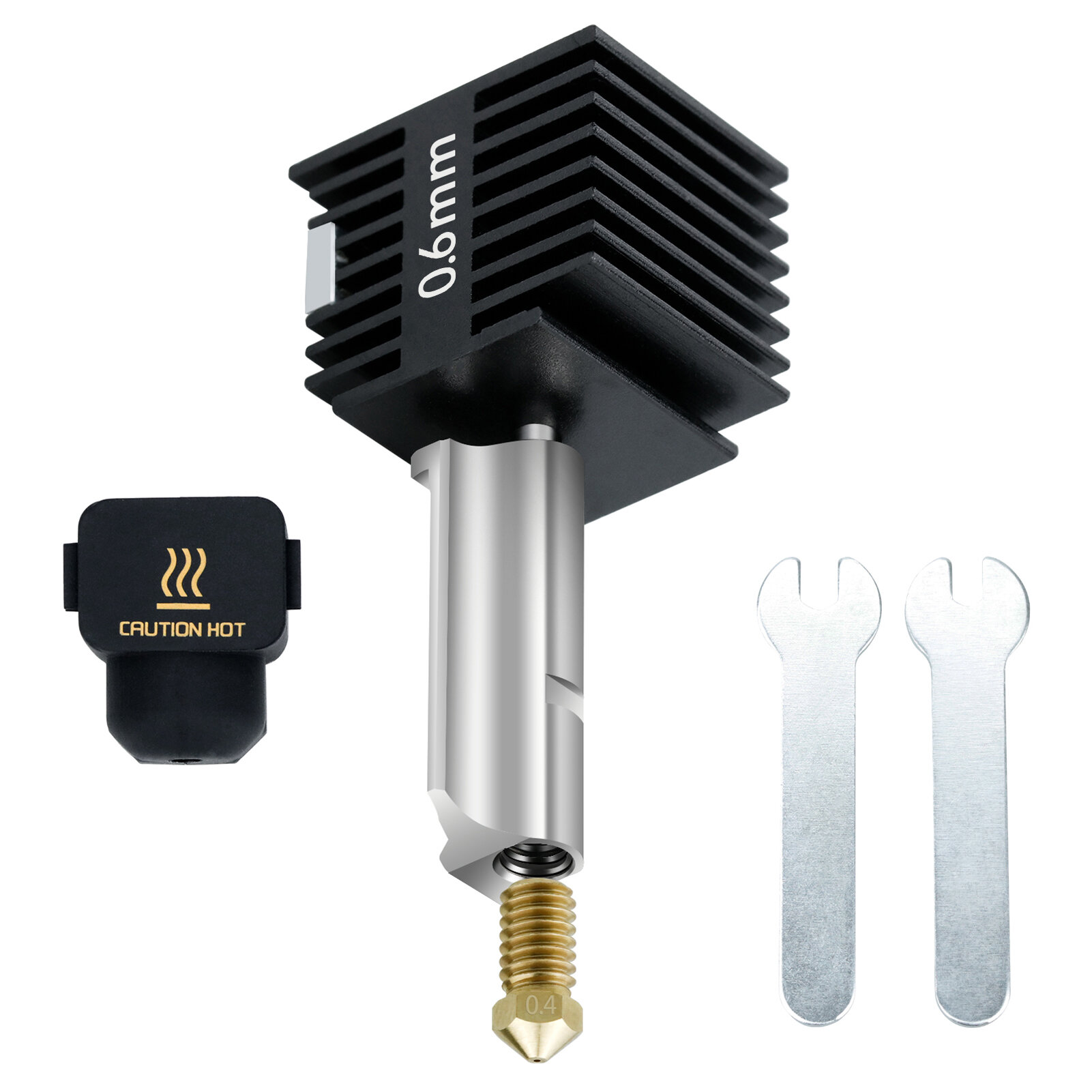 Модернизированный комплект Hotend с нагревательным блоком с медным покрытием Heatbreak, совместимый с мини-3D-принтером Bambu lab A1/A1, подходит для нитей PLA/ABS/PETG/TPU/PP/PC/Nylon/PEEK/PEI диаметром 1,75 мм, в компл