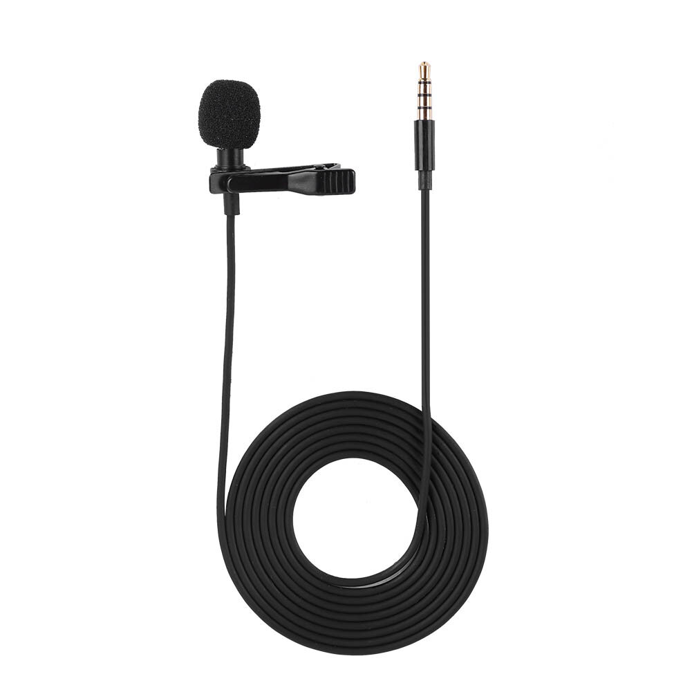 Omnidirectional Mic, 3.5mm Small Condenser Lapel Rotating for Computer Smartphone