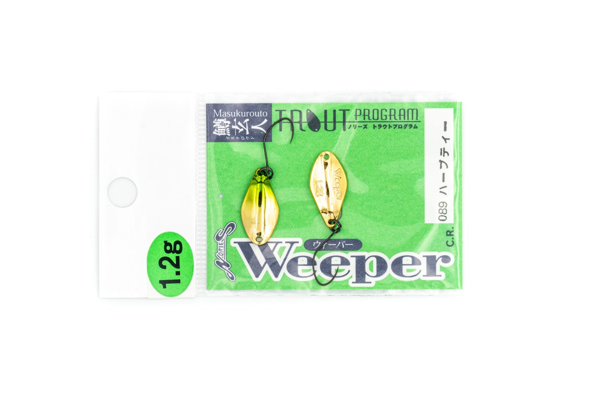 Блесна колеблющаяся для рыбалки NORIES MASUKUROUTO WEEPER 1.2гр цвет 089