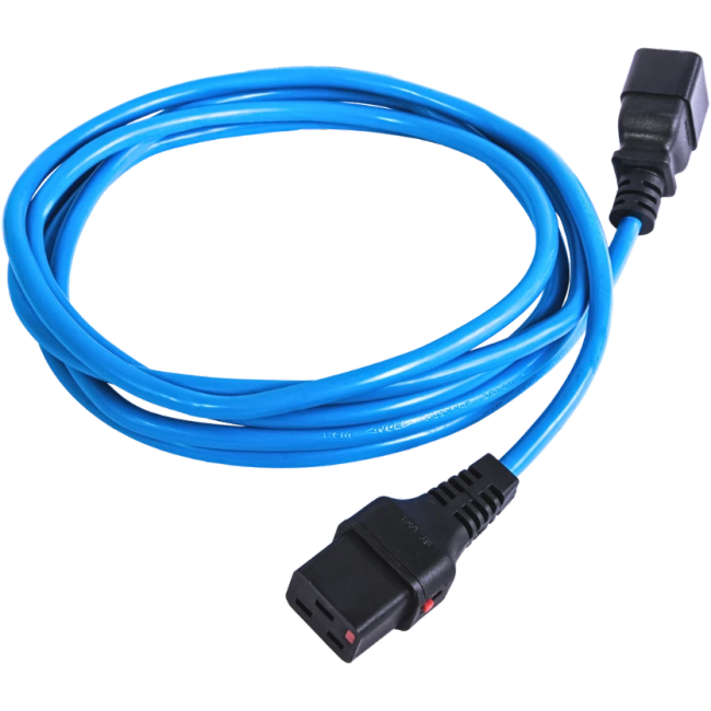 R-16-Cord-C19-C20-1.8-Blue ЦМО Шнур питания с фиксатором IEC 60320 C19/IEC 60320 C20, 16 А / 250 В (3 х 1,5), длина 1,8