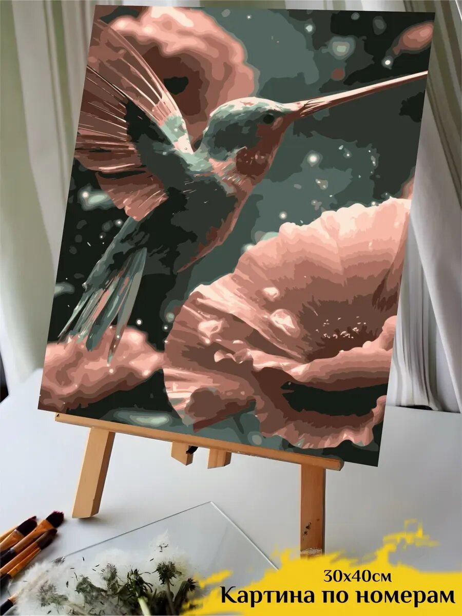 Картина по номерам колибри