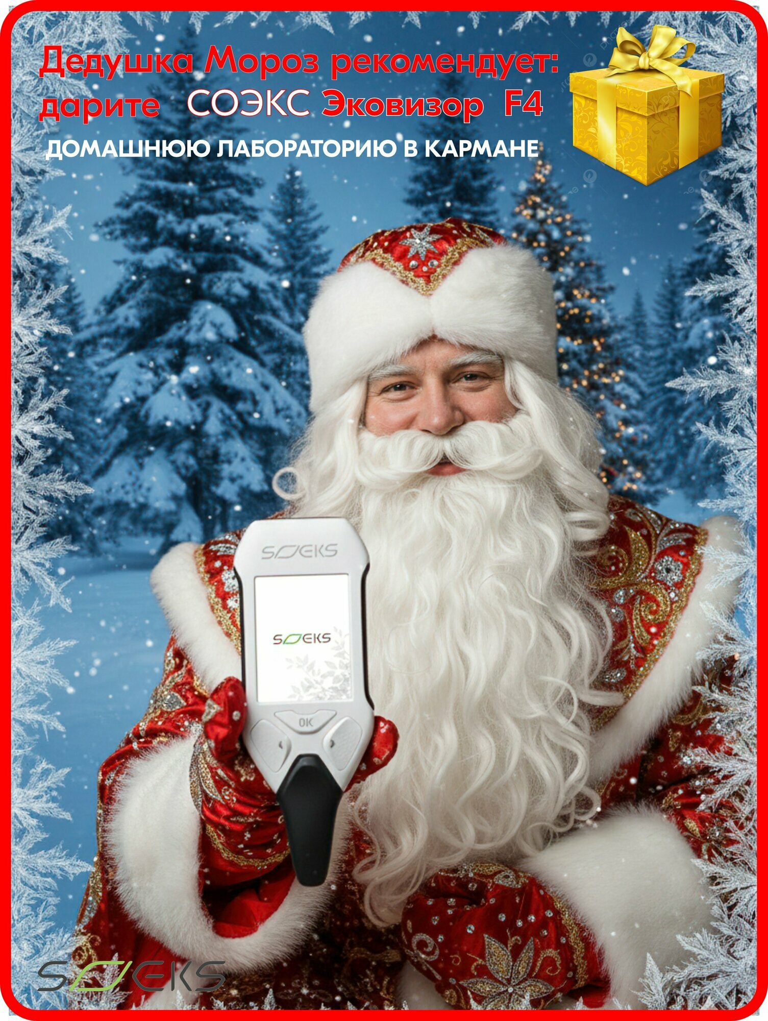 СОЭКС Эковизор F4 (Дозиметр. Нитрат-тестер. Оценка качества воды. Индикатор ЭМ-поля)