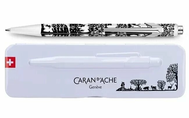 Caran d'Ache Ручка Шариковая, толщина линии: 0.7 мм, цвет: Черный, 1 шт.