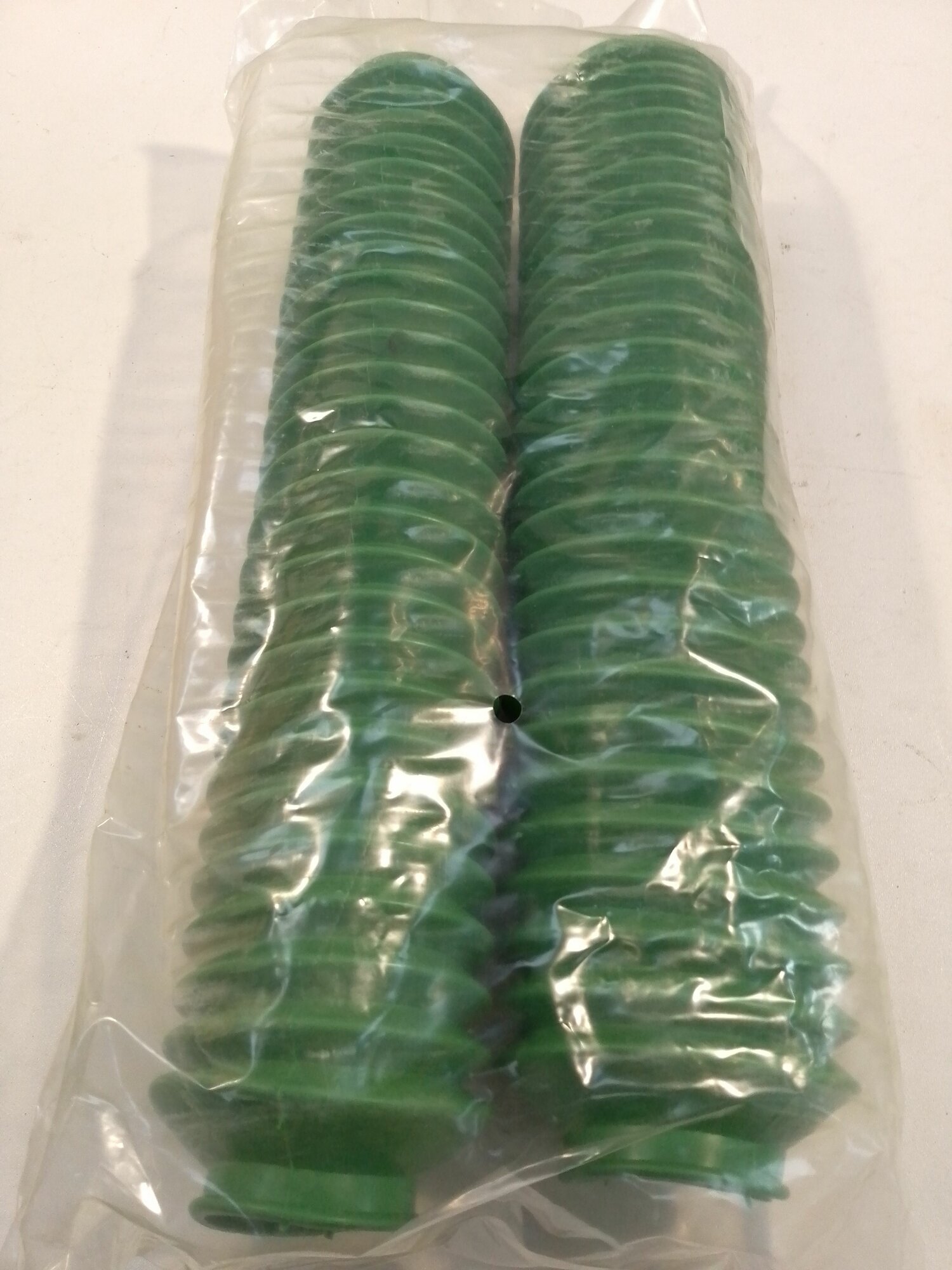 Гофра передней вилки зелёная (пара)