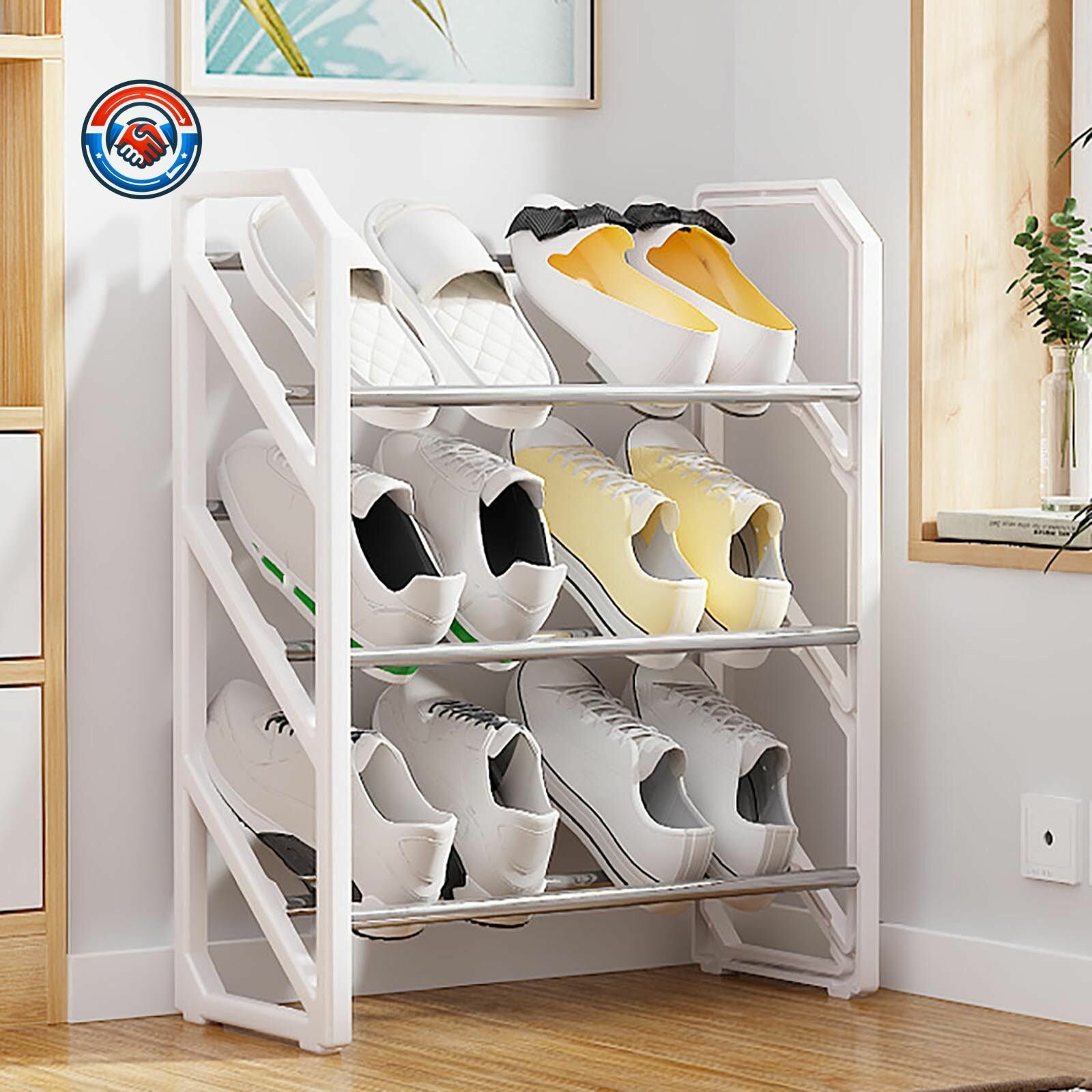 Компактная обувница для прихожей, легкая переносная стойка для хранения обуви, экономия места в маленькой квартире, удобная организация дома