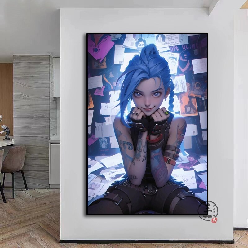 LOL Jinx League of Legends Rampage Лолита Живопись