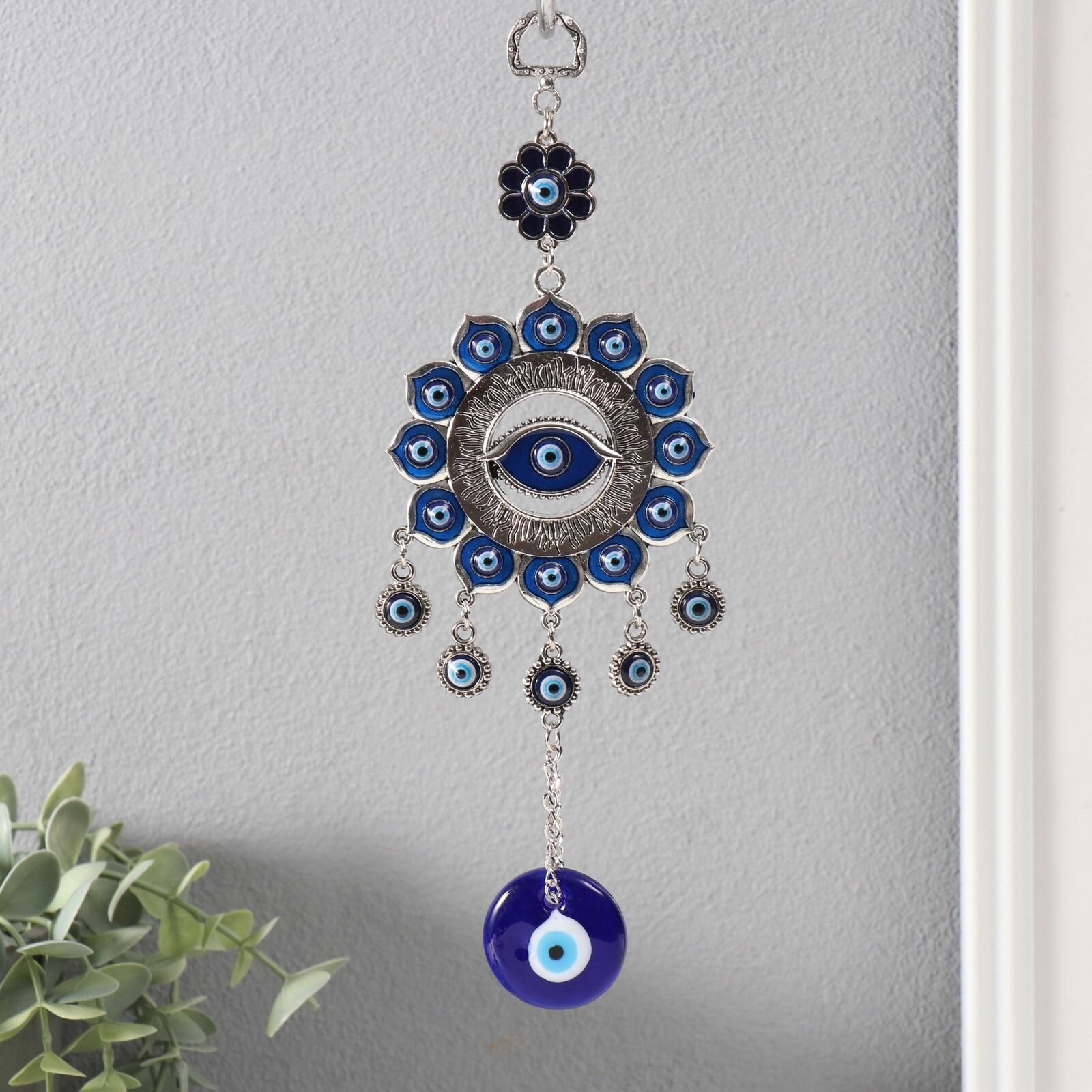 Подвеска амулет интерьерная для дома "Око в цветке", 7.6*22.5 см
