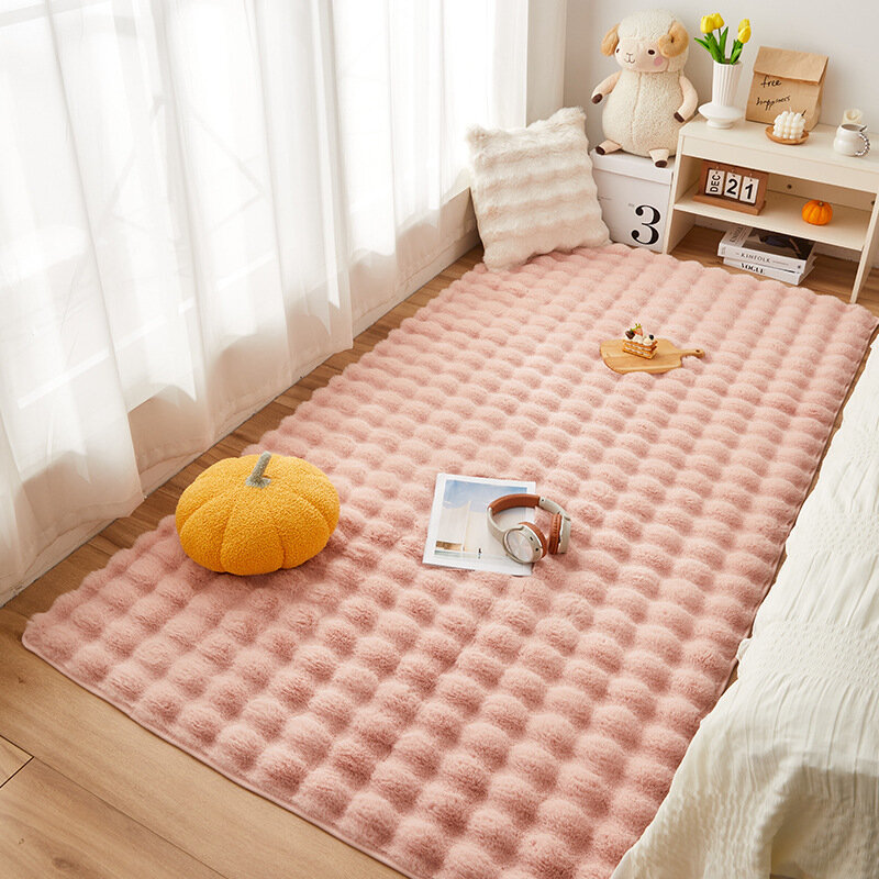 FILIGRANA Утолщенный прикроватный коврик из кроличьей шерсти, нескользящий напольный коврик для зимы, подходит для гостиной и спальни, размер 70 см * 150 см.