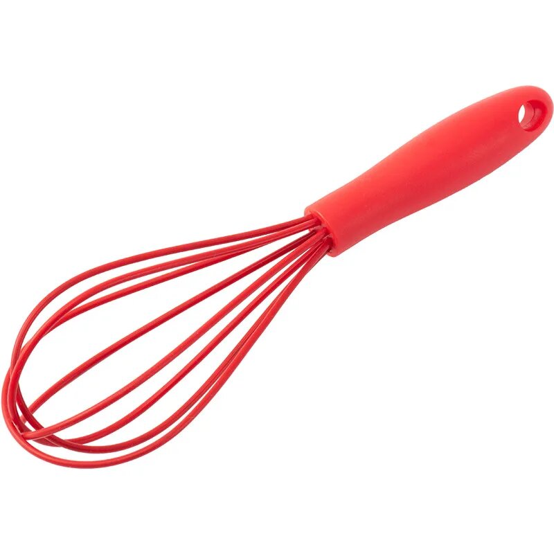 Силиконовый ручной венчик для взбивания яиц и крема Красный, Red Egg Beater