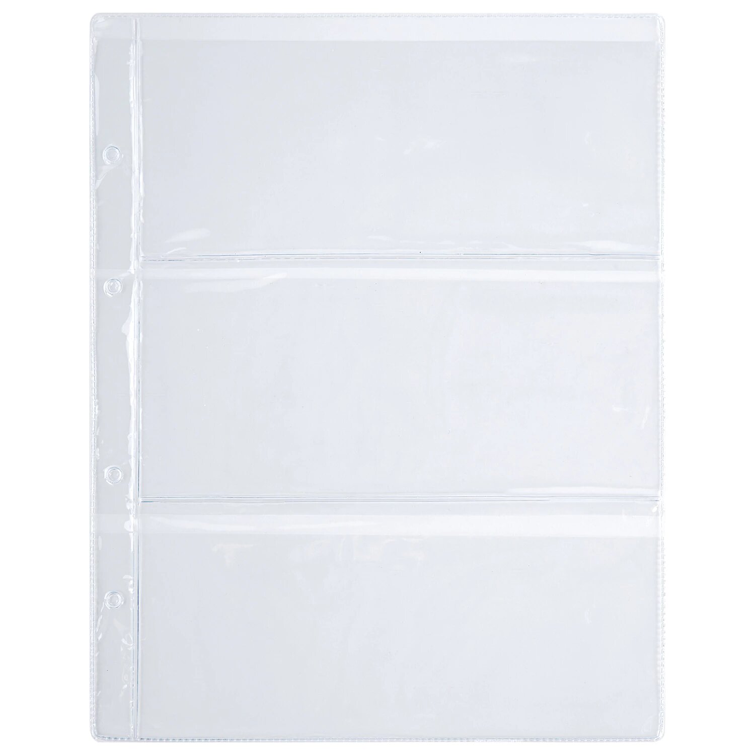 Листы-вкладыши для альбома "OPTIMA" на 3 боны (купюры), комплект 10 шт, 200250 мм, ПВХ, STAFF, 238082