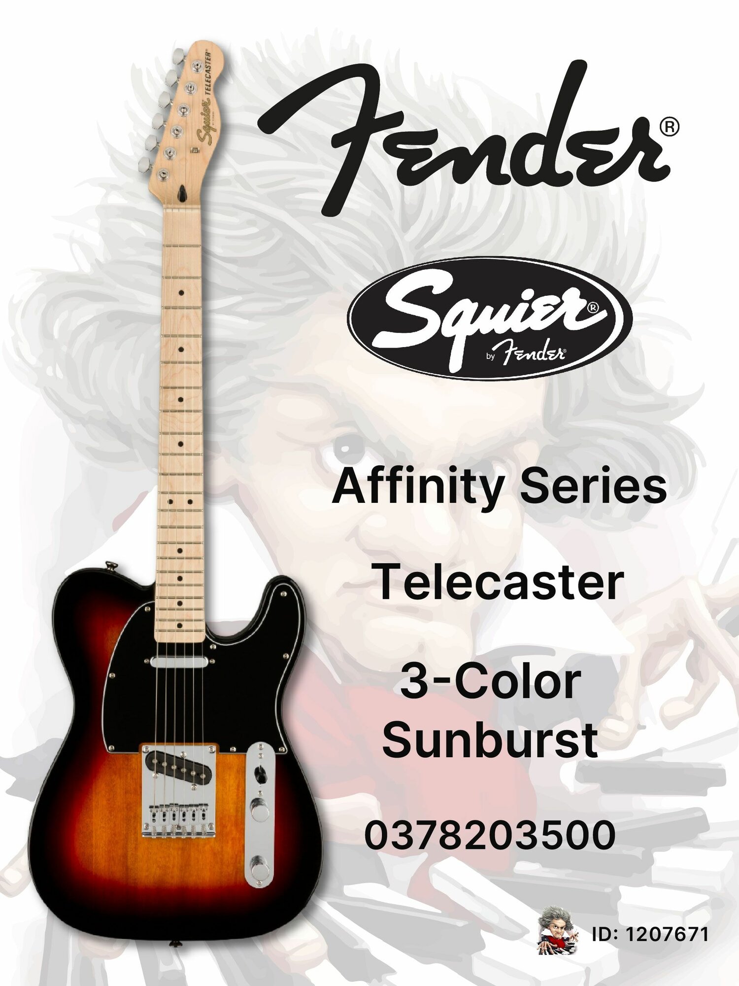 Squier by Fender Электрогитара affinity STRAT 6-струнная, корпус Махагони 39"
