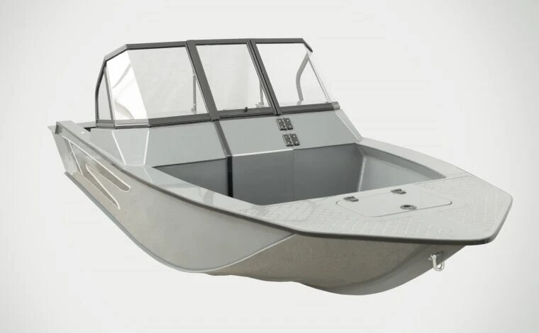 Пластиковая Лодка из пнд PIPEWELL LIFE S4000Z+, моторно-гребная, серая, 4 места