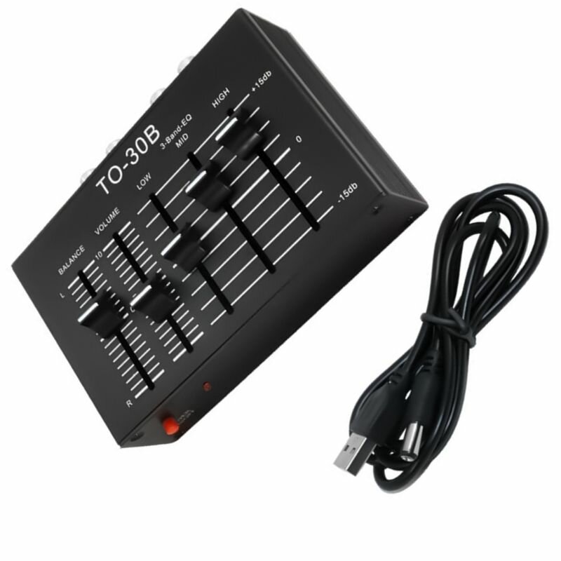 Стерео аудио эквалайзер high school bass трехсегментный предусилитель для выравнивания звука