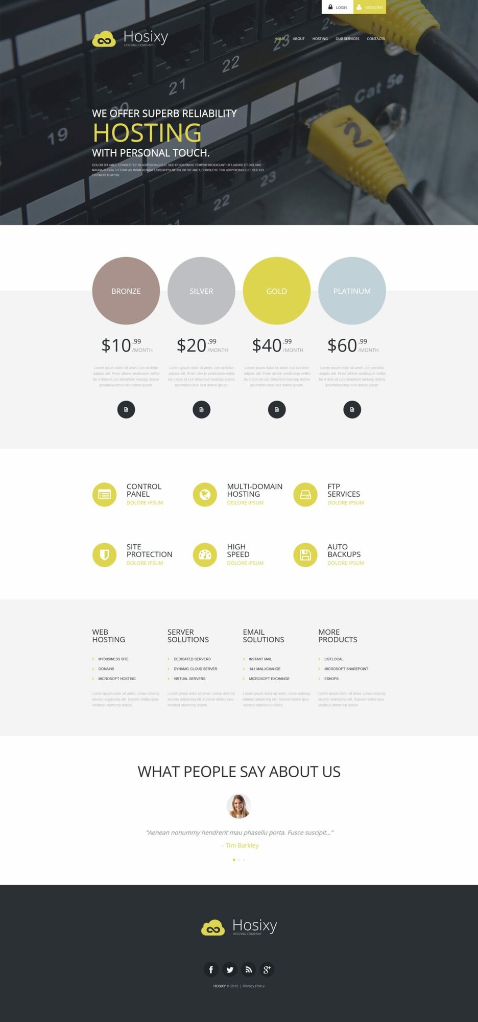Подарочный сертификат на Шаблон для сайта Вордпресс с демоконтентом Hosting Company WordPress Theme