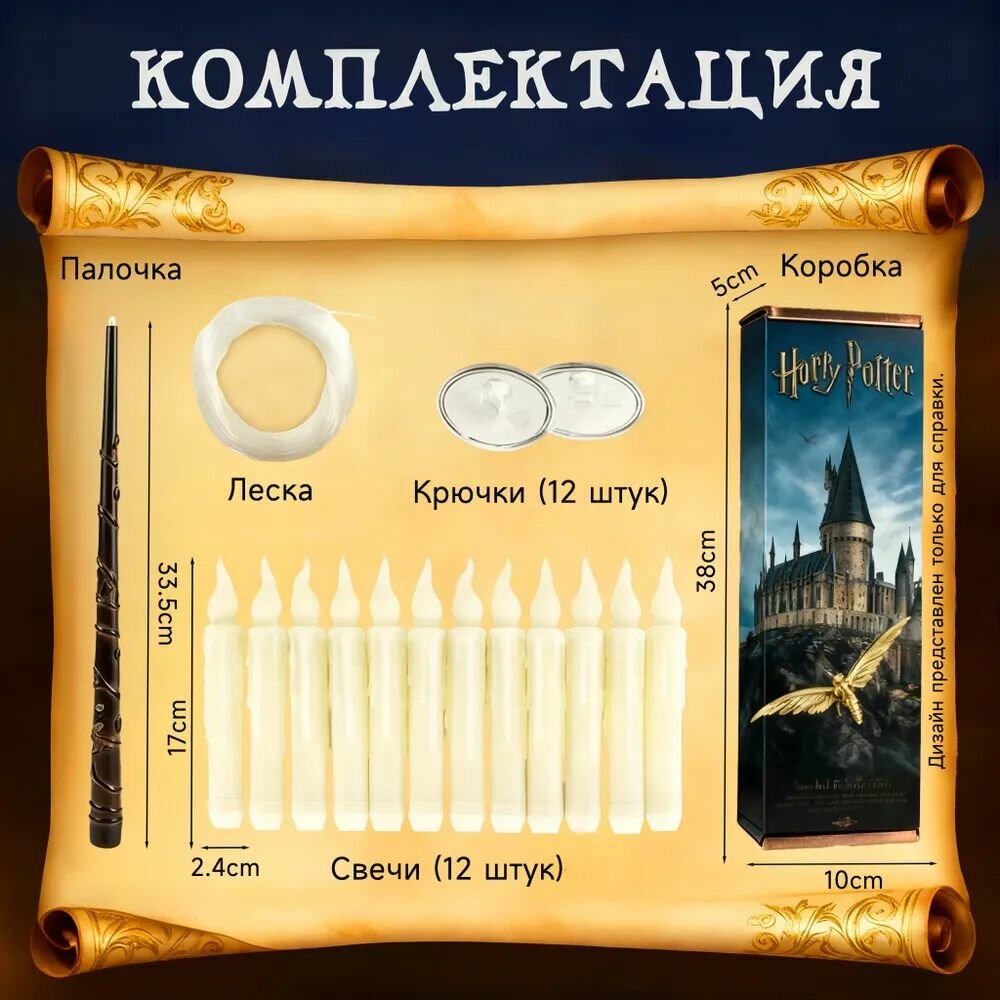 Магические свечи цифра 0, 16 см х 2 см, 12 шт