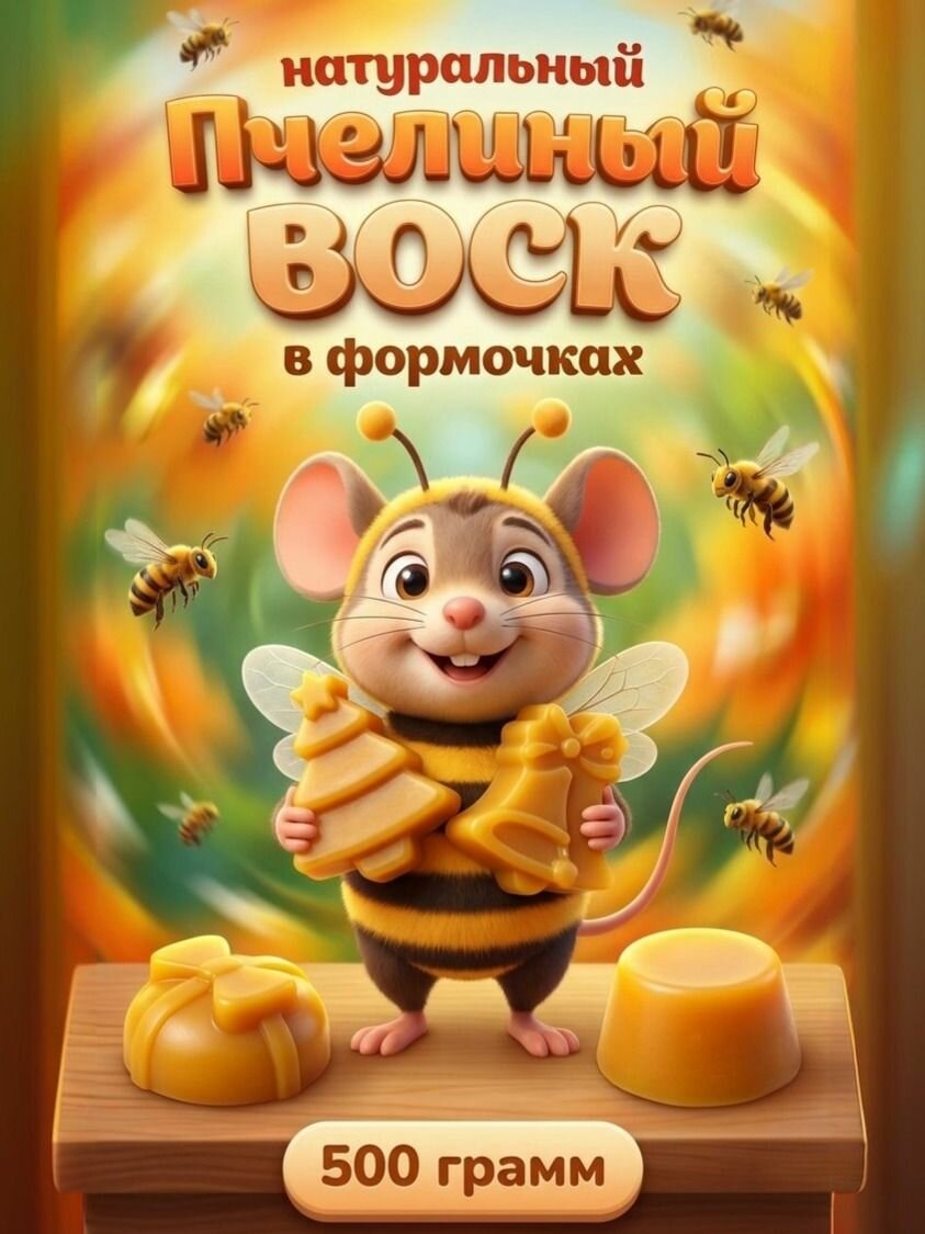 Натуральный пчелиный воск /500 гр / для свечей и творчетва
