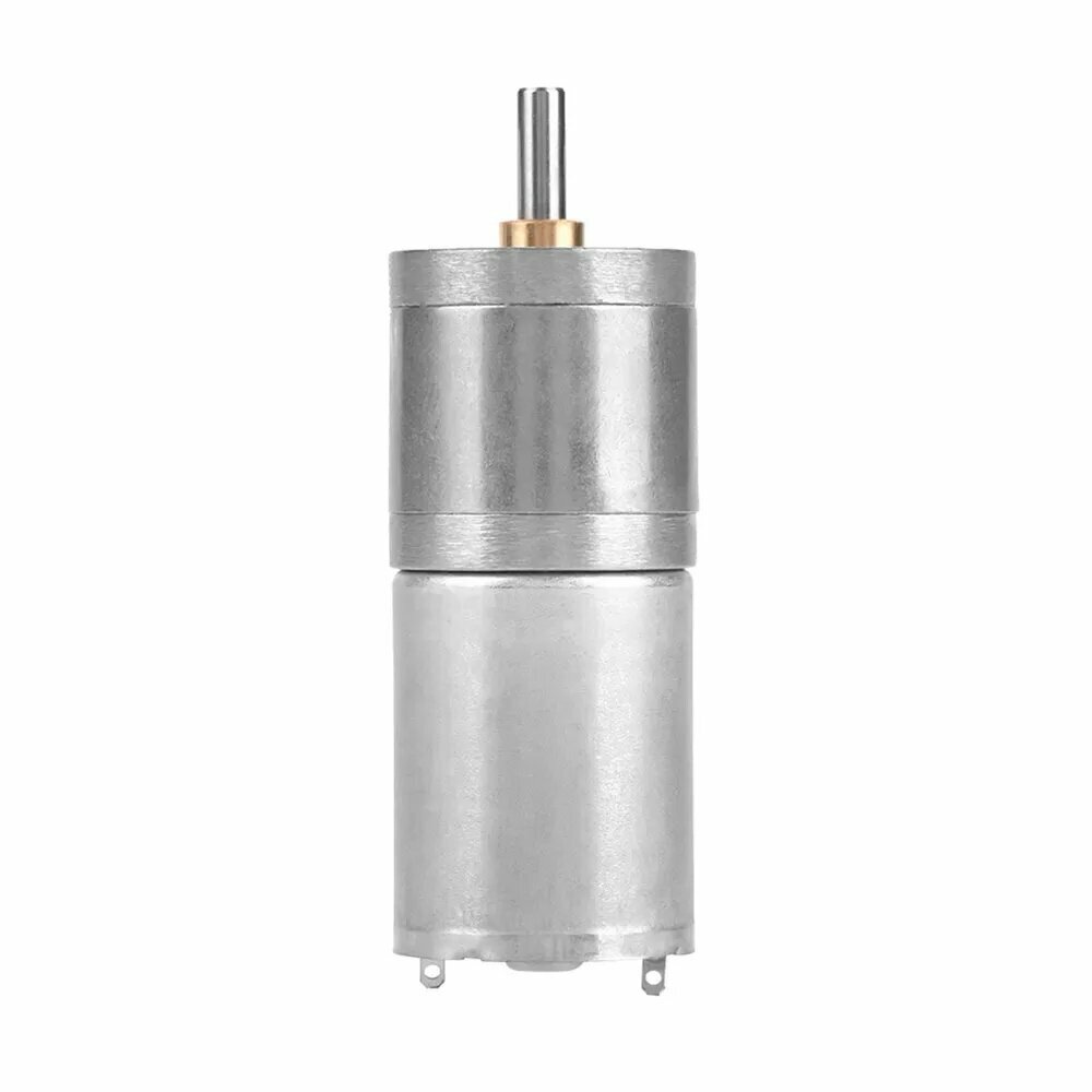 Редукторный мотор 25GA-370, 12V, 100 об/мин, металлические шестерни, 25 мм