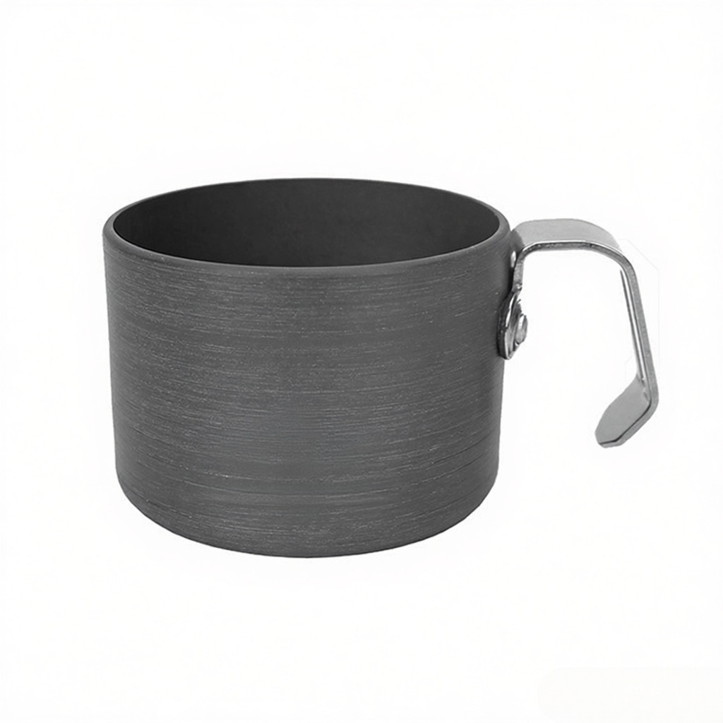 Набор для походов Легкий алюминиевый стакан для воды Кружка для кофе Пикник Барбекю Стакан Путешествие Чашка для чая, Серый, 160мл, Алюминиевый сплав, Стainless steel, Размер изделия: 105*72*50мм, Вес изделия: 70г, Размер упаковки: 110*80*50мм,