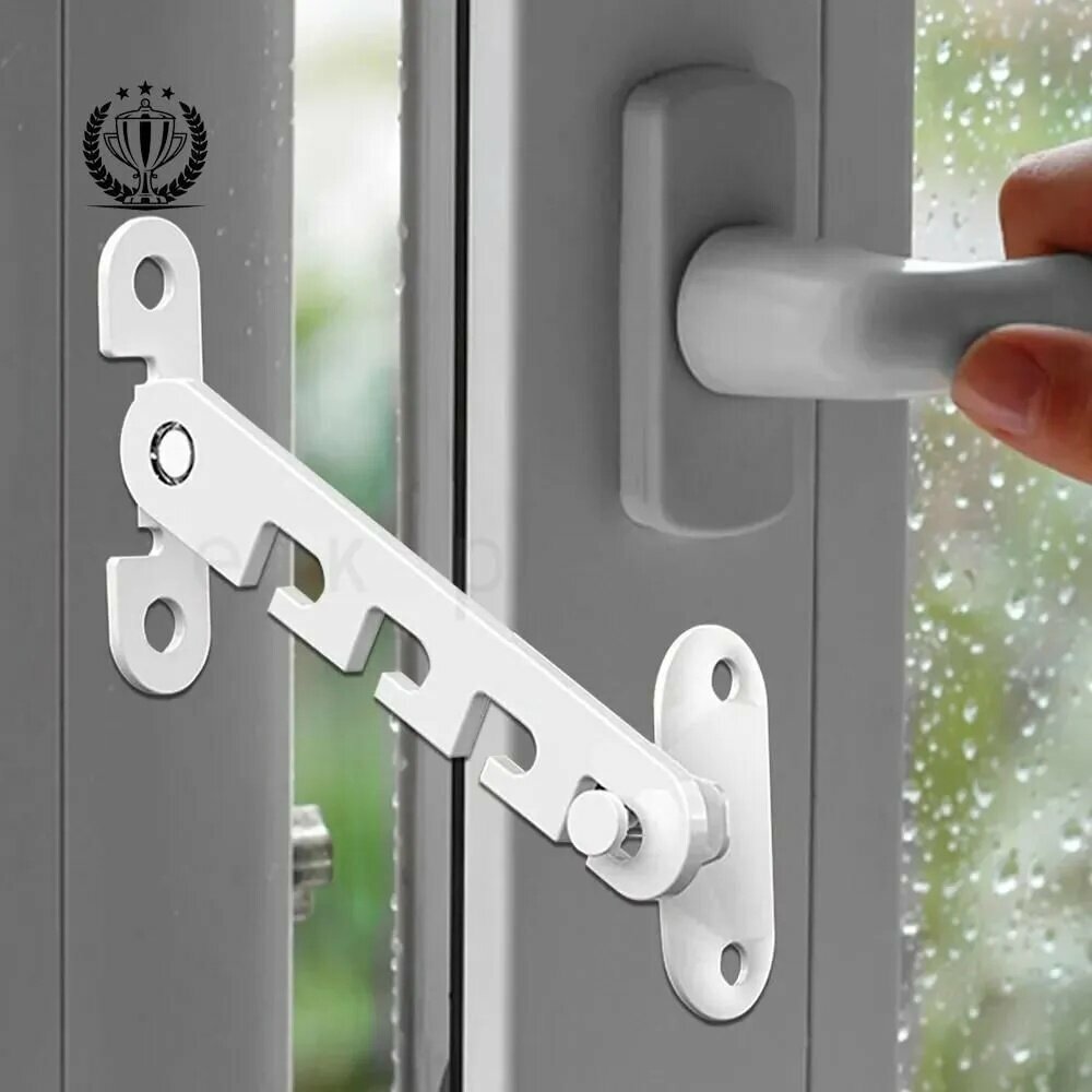 GM Регулируемый оконный упор для защиты от детей, держатель дверей и окон сквозняков, защелка-крючок.