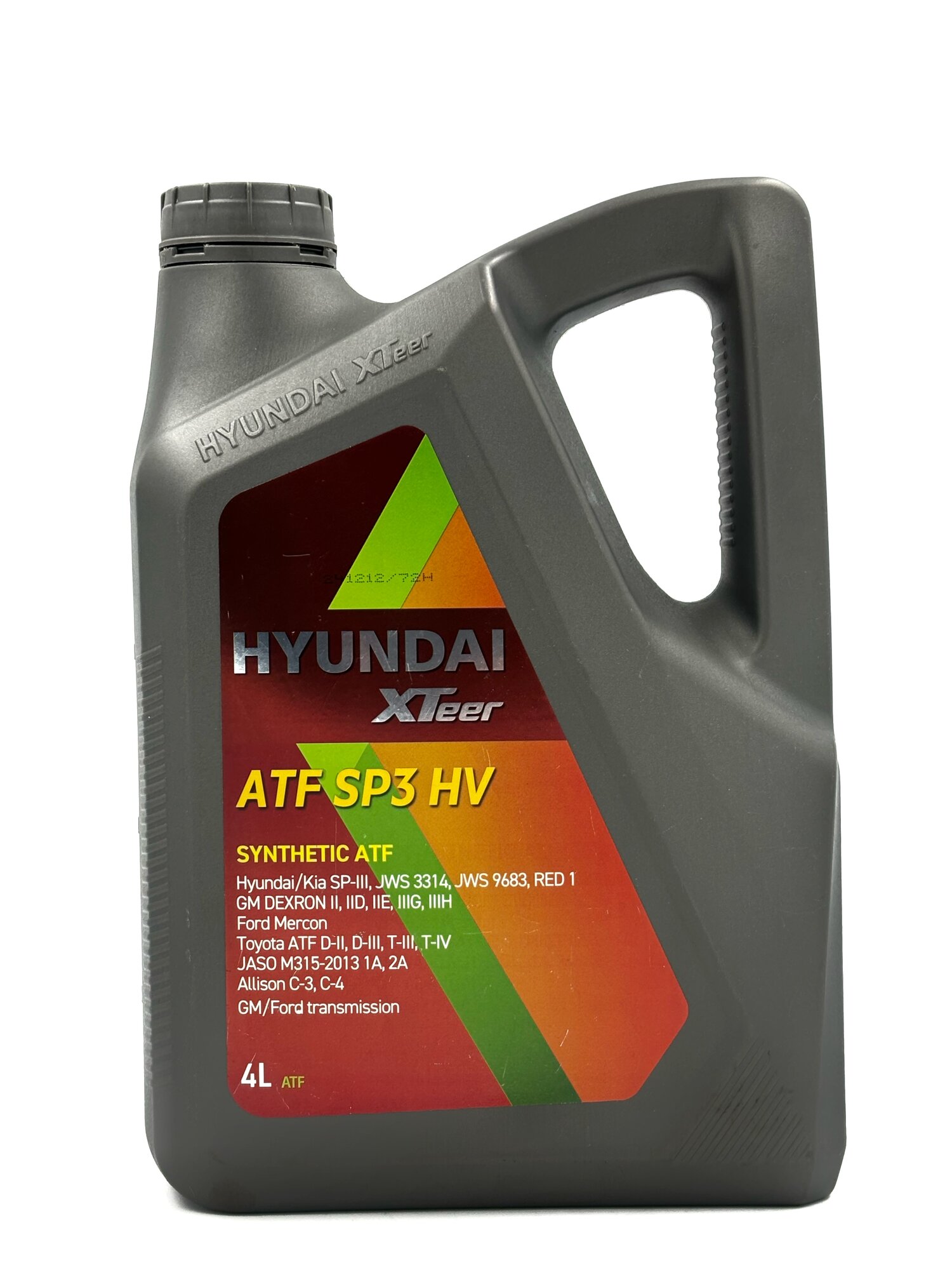 Масло трансмиссионное HYUNDAI XTeer ATF SP3 HV, 4 литра, синтетическое