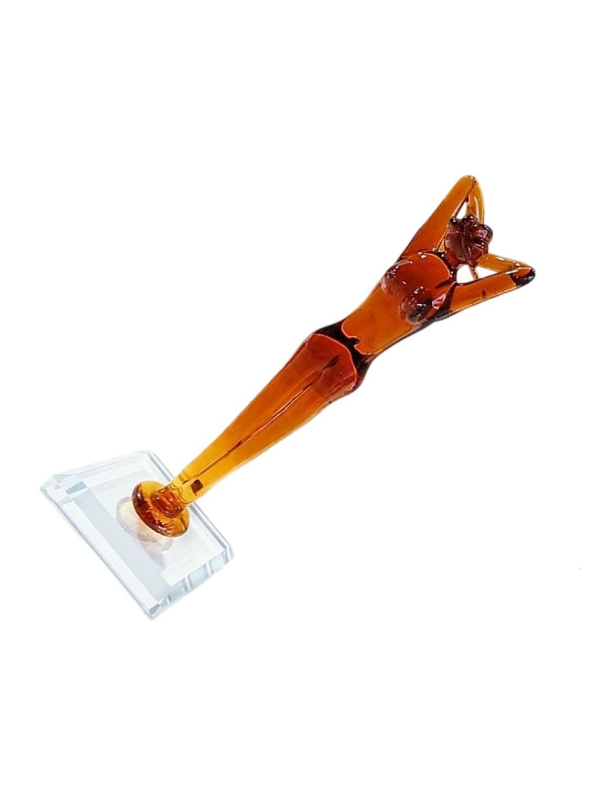 Стеклянные Женские статуэтки Украшение Центральная Декоративная Коллекционная Статуэтка