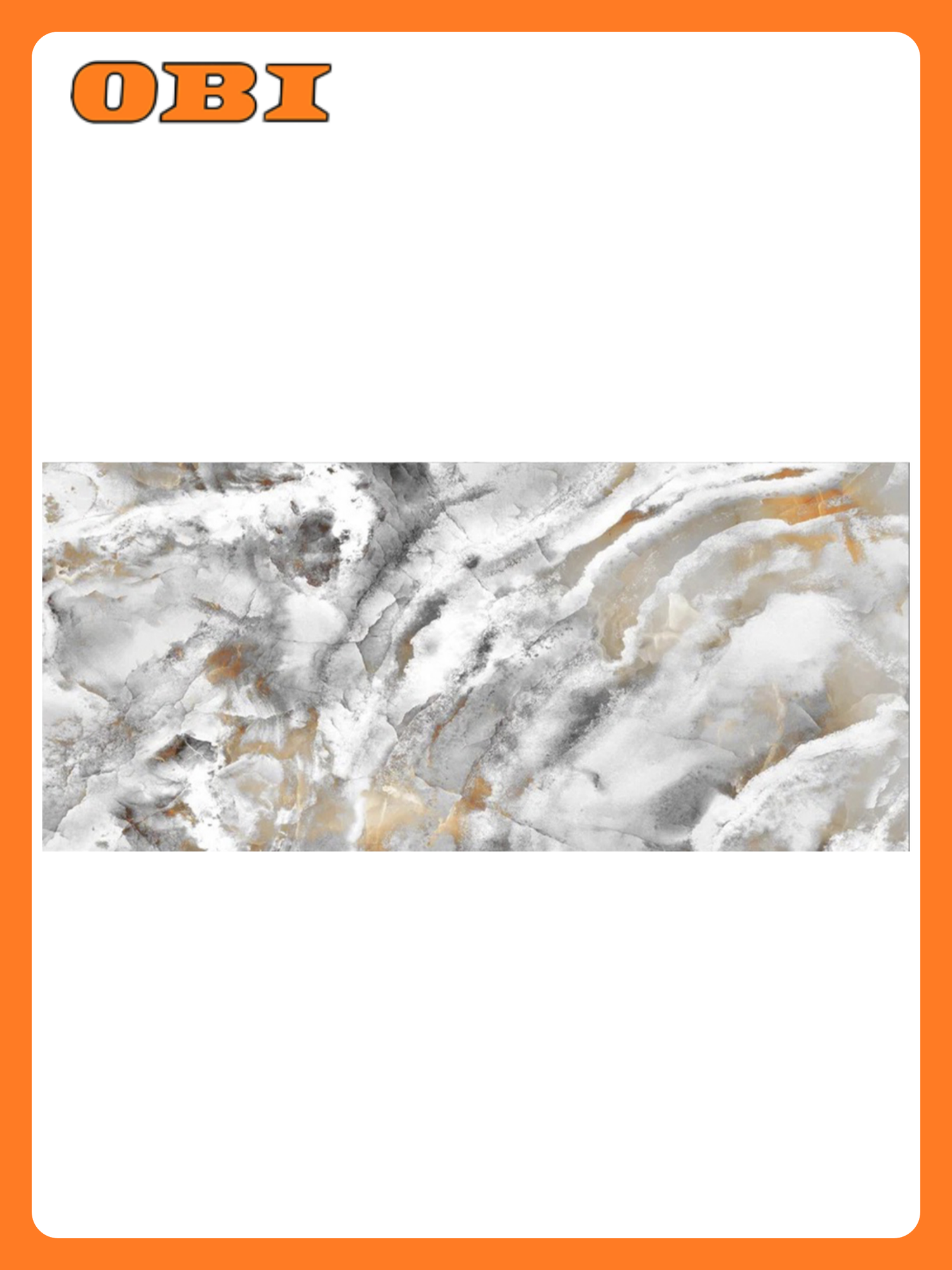 Панель ПВХ Stella Marble Люмьер, влагостойкая, глянцевая, 2800x1200 мм