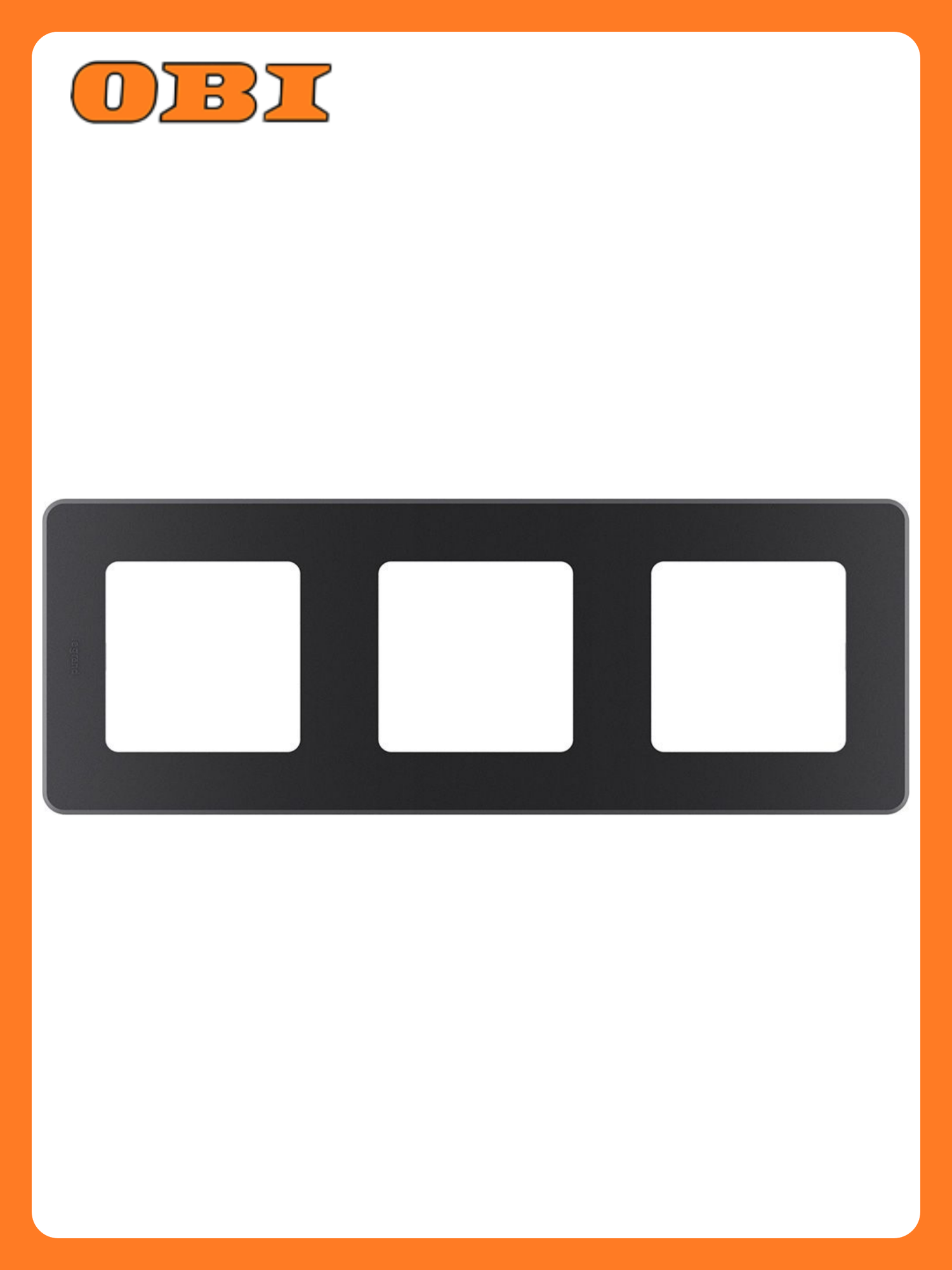 Рамка Legrand Inspiria, 3 поста, ABS-пластик, защитное покрытие, черный