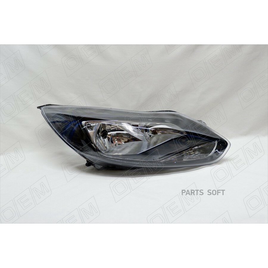 Фара правая Ford Focus 3 2011-2015, галоген, черна от официального дистрибьютора, OEM, артикул OEM0025FR
