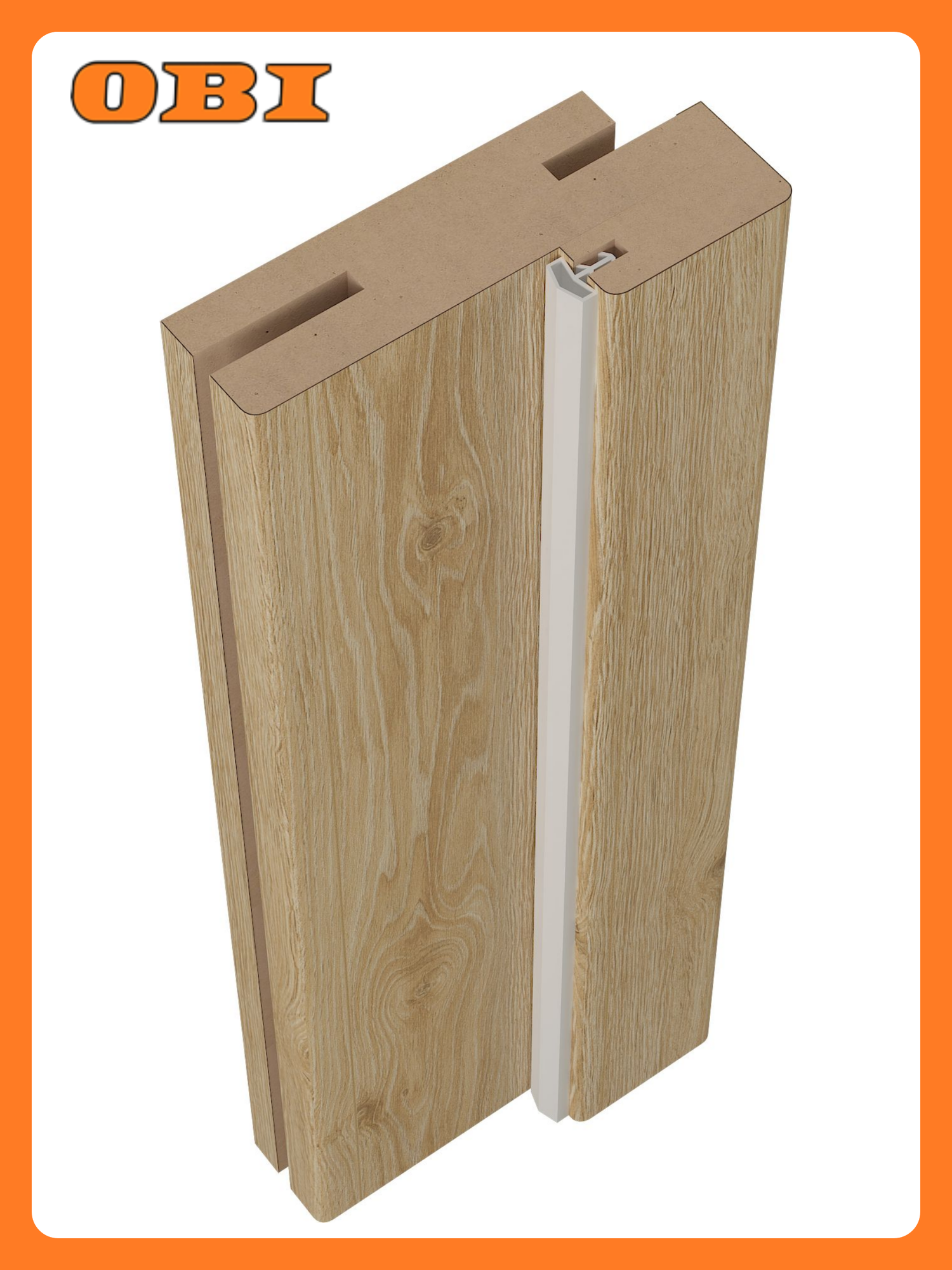 Дверная коробка BELWOODDOORS, телескопическая, дуб, бежевый, 207 см x 7 см x 74 см