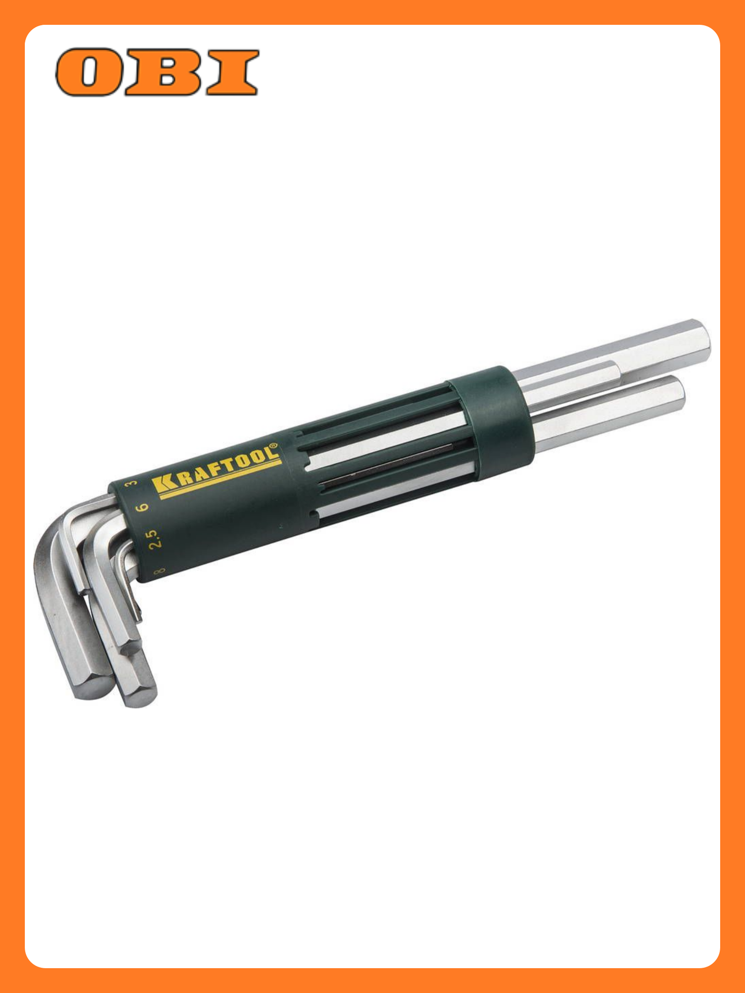 Набор ключей Kraftool hex2-10 мм 27430-2_z01, 8шт, Cr-Mo, возможность подвешивания