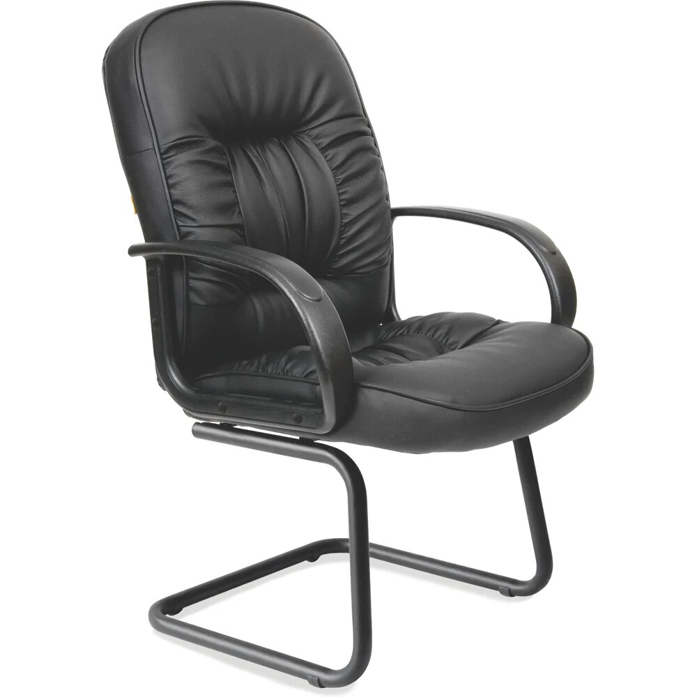 Конференц-кресло CHAIRMAN 416V ЭКО черный матовый 00-06025664, Имеет эргономичную форму, за счет чего удобно при сидении