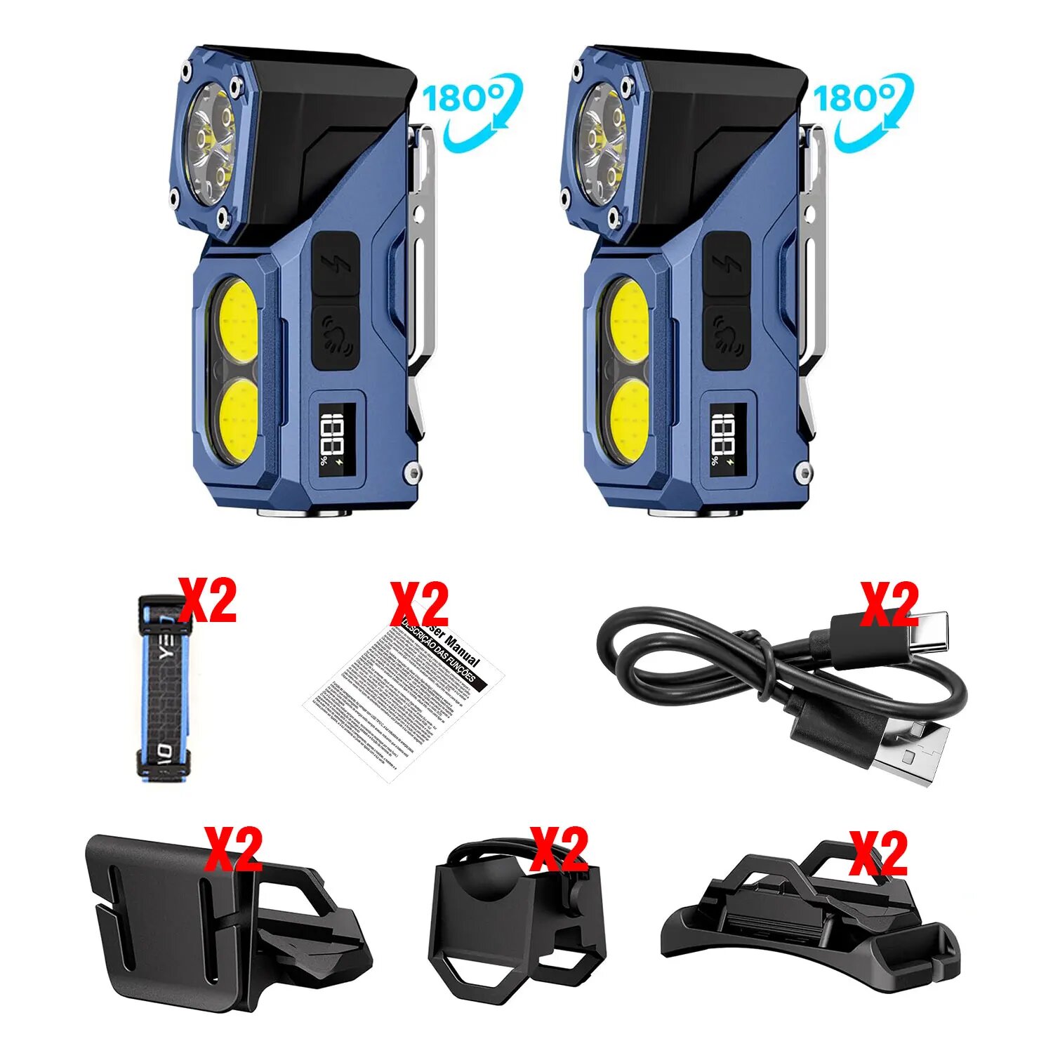 YEMAO T615 500 люмен перезаряжаемый фонарик YM-T615-2 700mAh