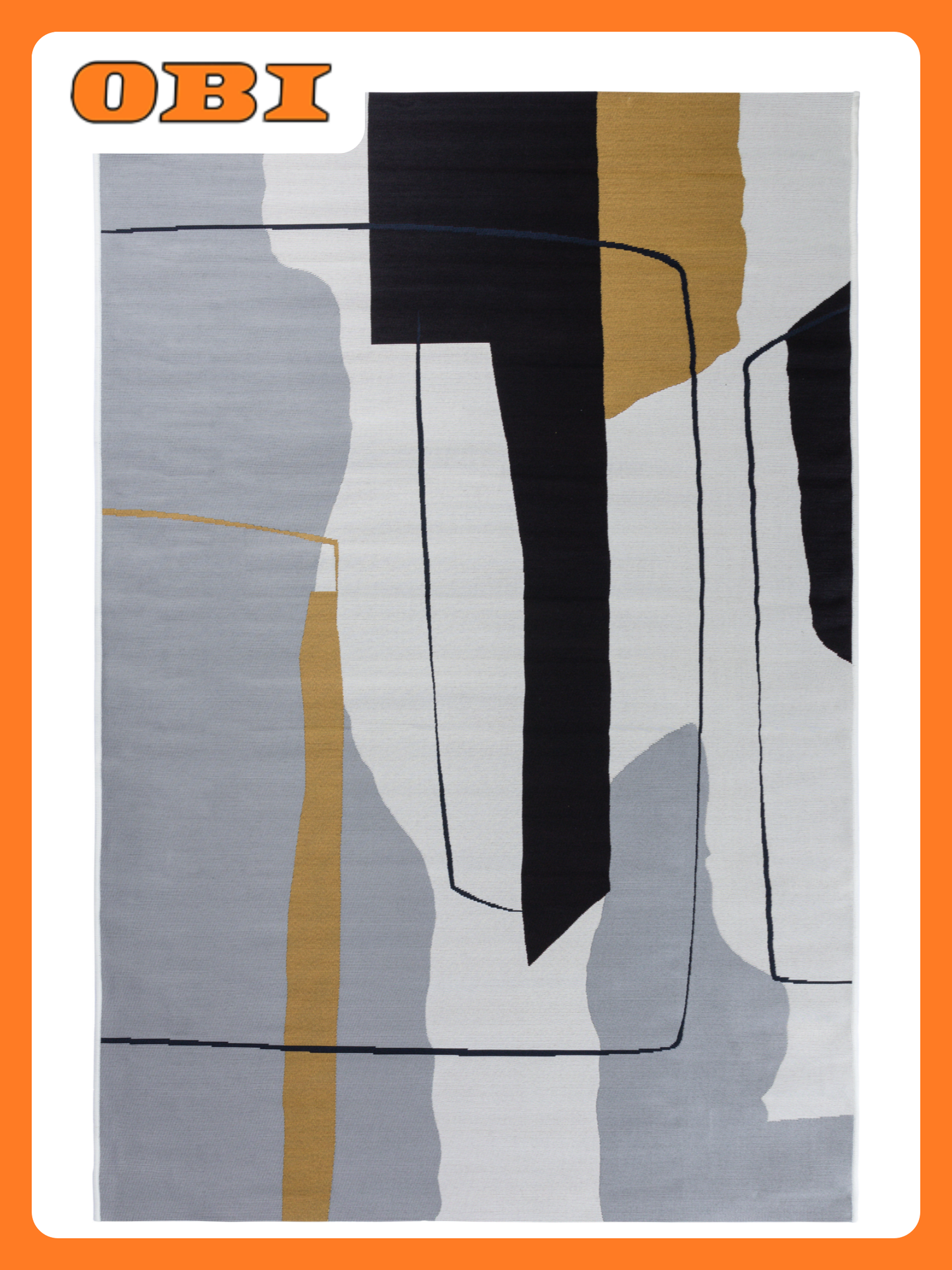 Ковер GREEN BAY, 1.6x2.3 м, многоцветный, антискользящий, хлопок, полиэстер, полипропилен