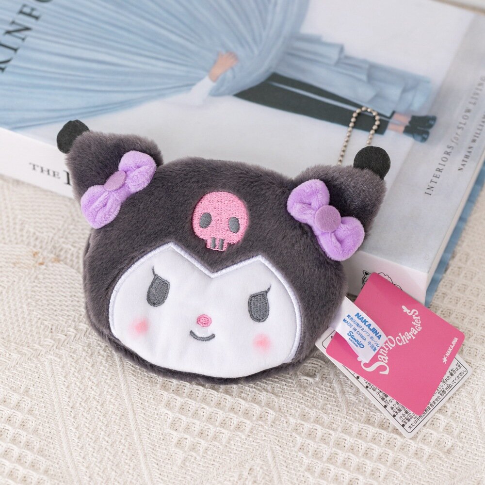 Мягкий плюшевый кошелек в корейском стиле для студенток, модная маленькая сумочка, брелок для рюкзака, чехол для хранения наушников.