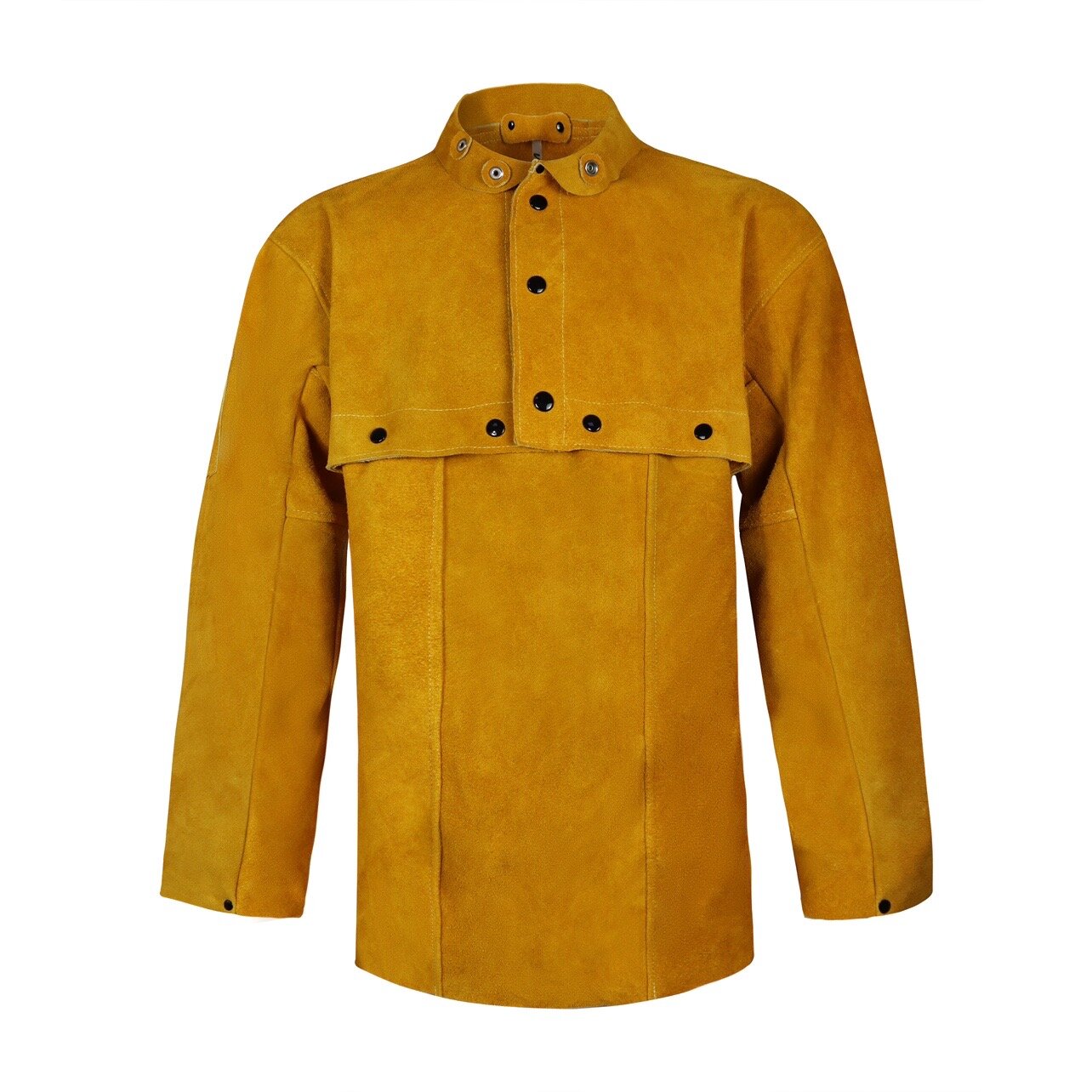 Сварочная куртка из спилка из воловьей кожи, огнестойкий сварочный фартук, защитная одежда для столяров,54,56, коричневый, XL