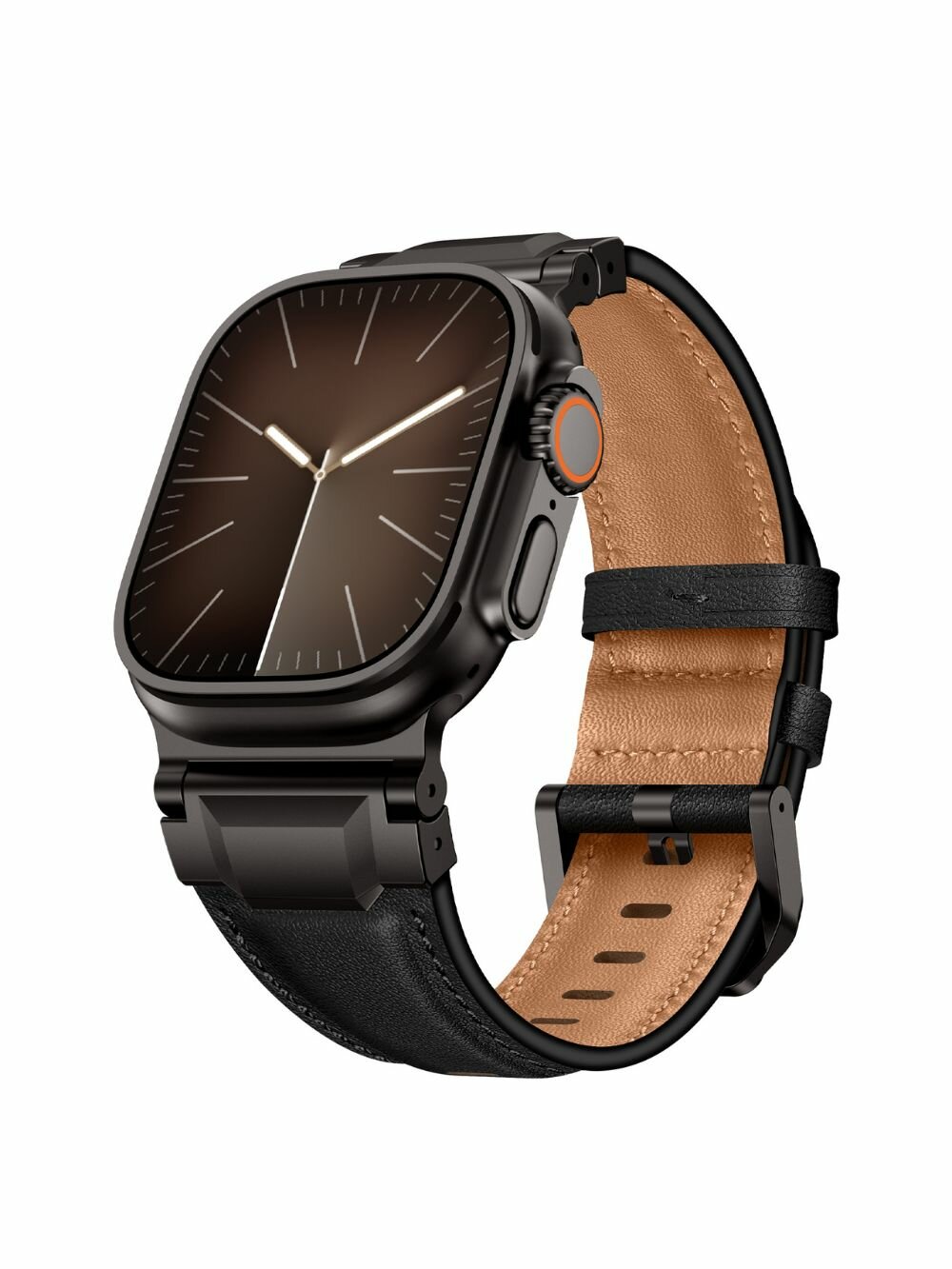 Кожаный ремешок для часов Crazy Horse, в стиле armor, подходит для Apple Watch S11/S10 46 ММ, S9/S8 45 ММ, SE3/SE2 44 мм, Ultra3/Ultra2 49 ММ