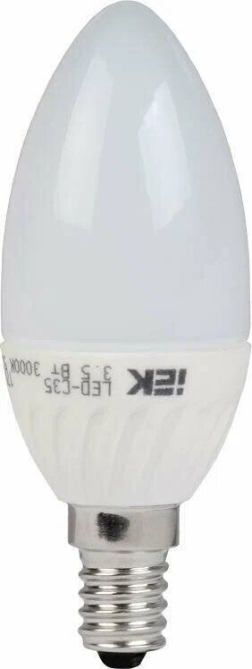 Светодиодная лампа IEK ECO 7W эквивалент 60W 3000K 630Лм E14 свеча