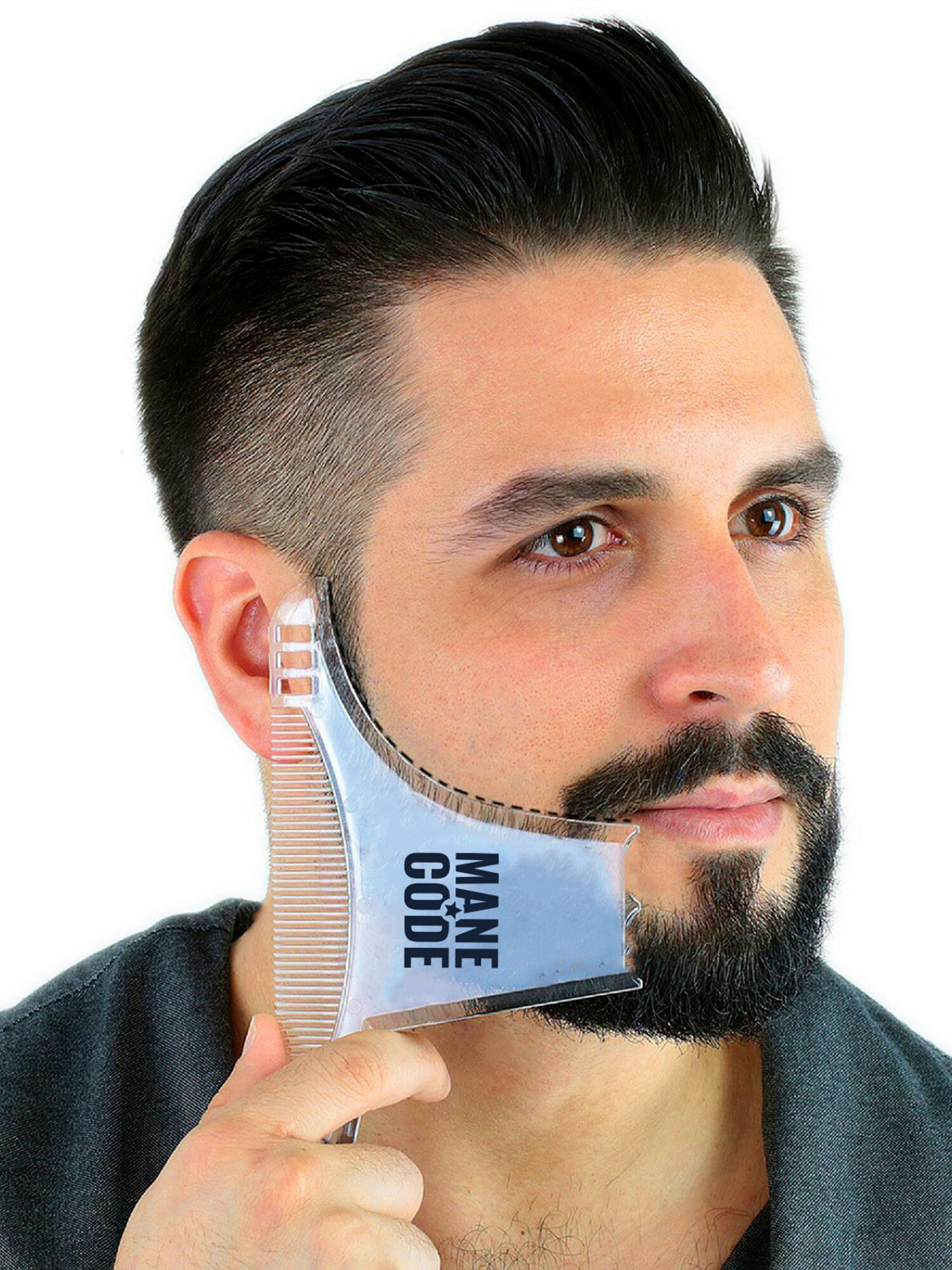 Трафарет для бритья бороды и усов MANECODE - Шаблон для создания чёткой линии щетины