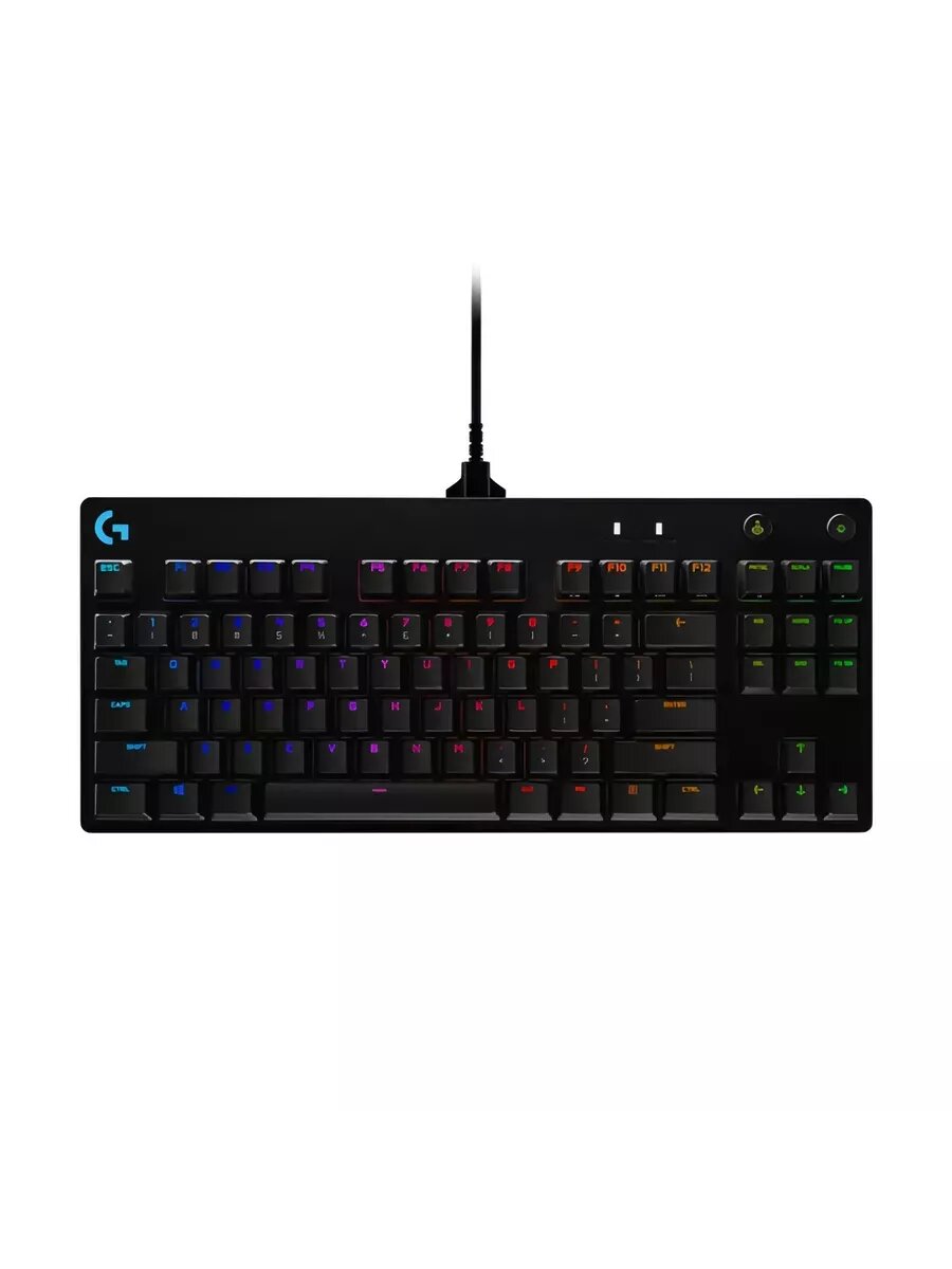 Клавиатура Logitech Gaming PRO Keyboard, USB, механическая, подсветка клавиш