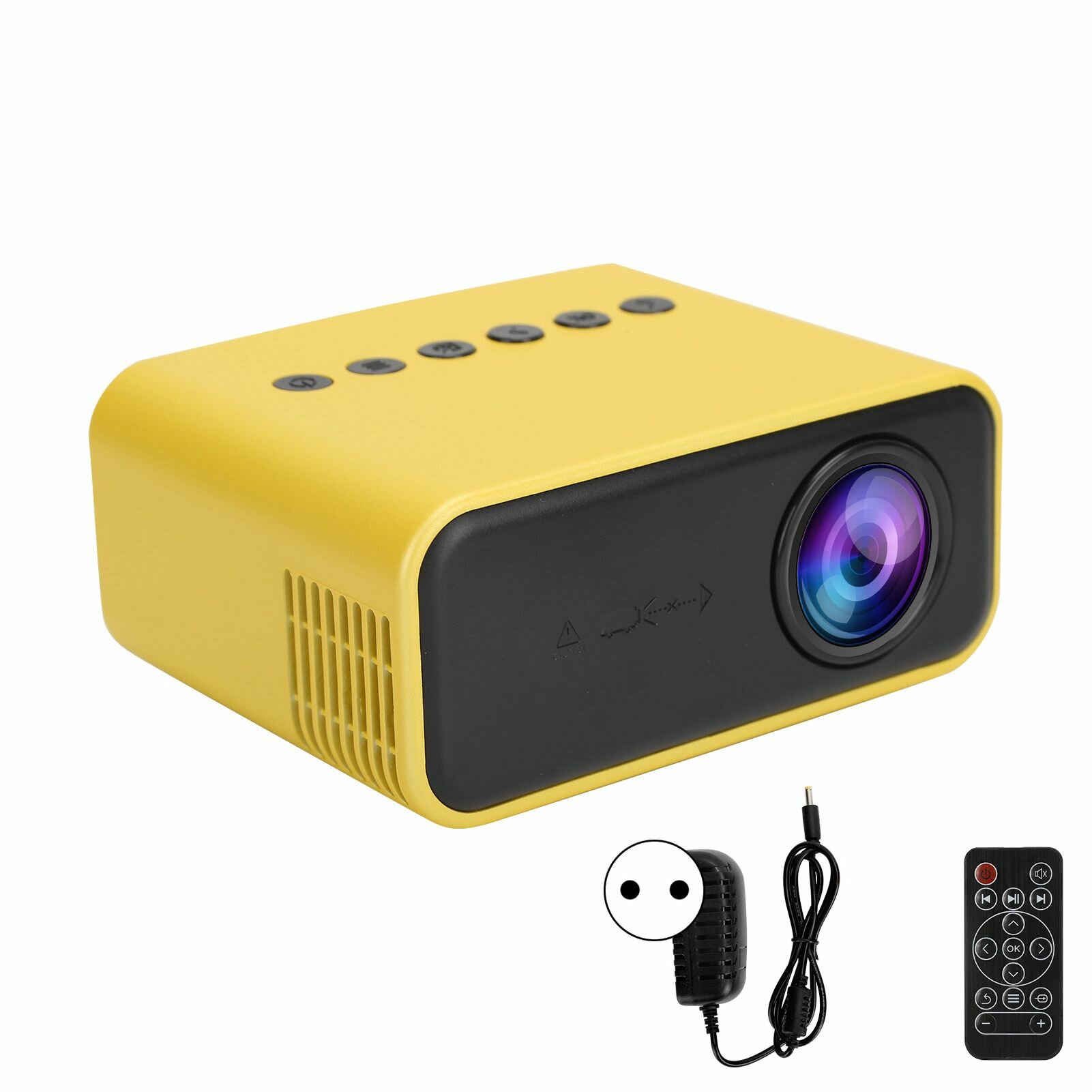 YT500 жёлтый мини-проектор USB/AV/карта 100-240V EU