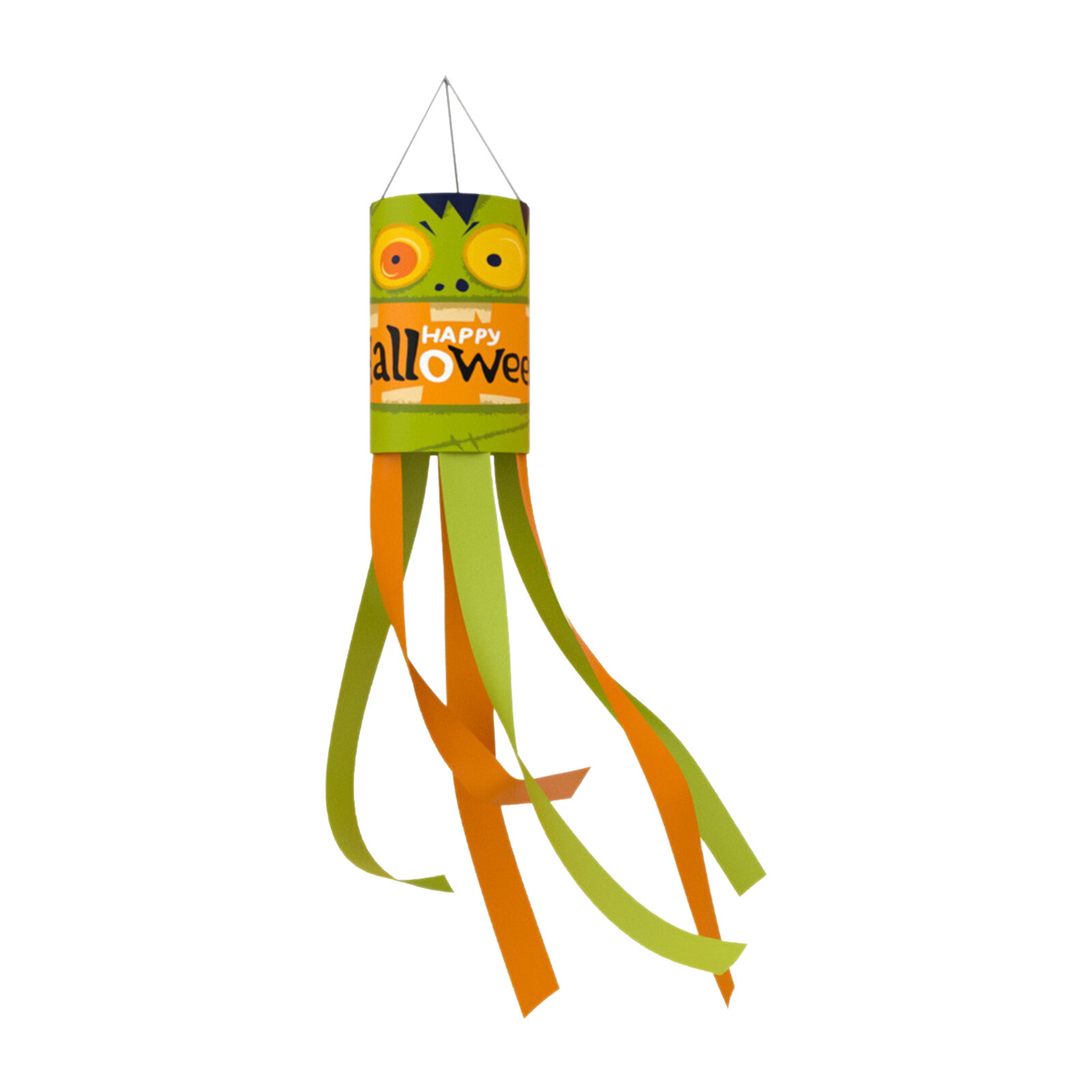 Halloween Hanging Windsocks из Полиэстера, водонепроницаемый флаг-ветрозащита, декор для навешивания, проп для праздника Хэллоуин, для улицы, двора, выбор паттернов: Type 1, Type 2, Type 3, Type 4, цветной свет, упаковка 28*28*2см, вес 50г, 1 штука в