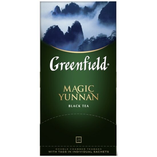 Чай Greenfield Magic Yunnan, черный, 25 пакетиков