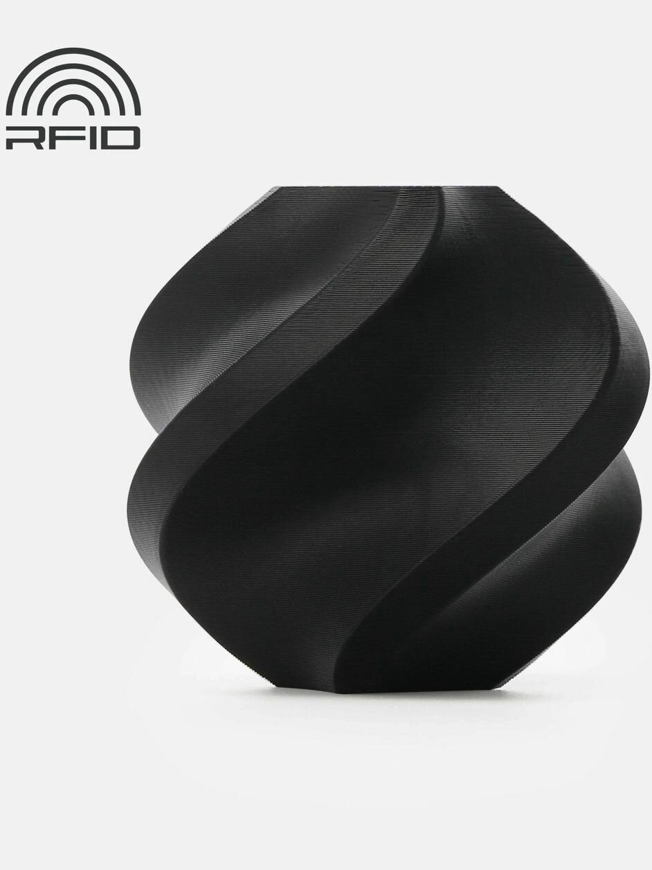 Филамент PETG HF Black (черный) пластик Bambu Lab для 3D принтера 1 кг, на катушке