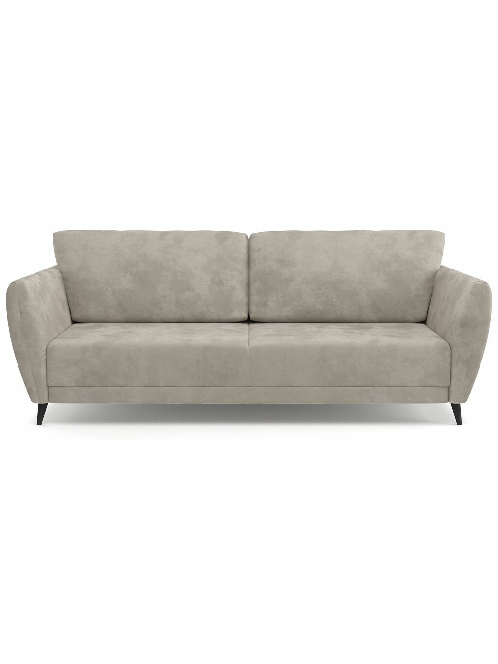 Диван-кровать раскладной PUSHE Фабьен СП, велюр серый Nebby 304