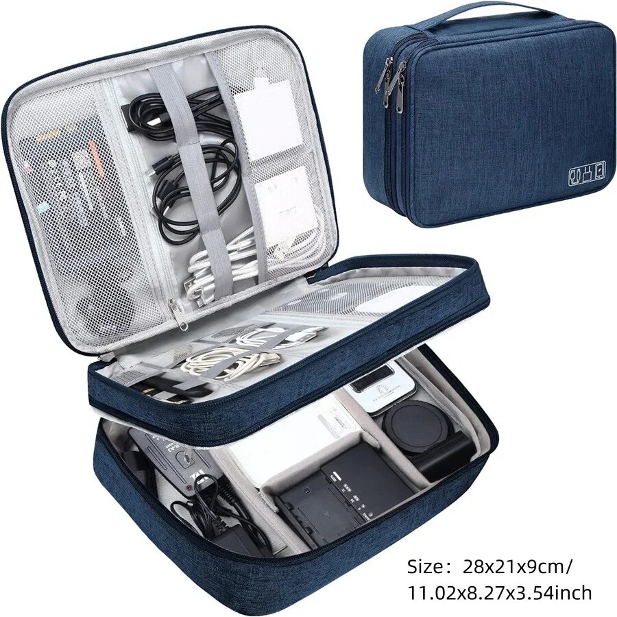 Сумка для электроники Navy Blue B, 28x21x9 см
